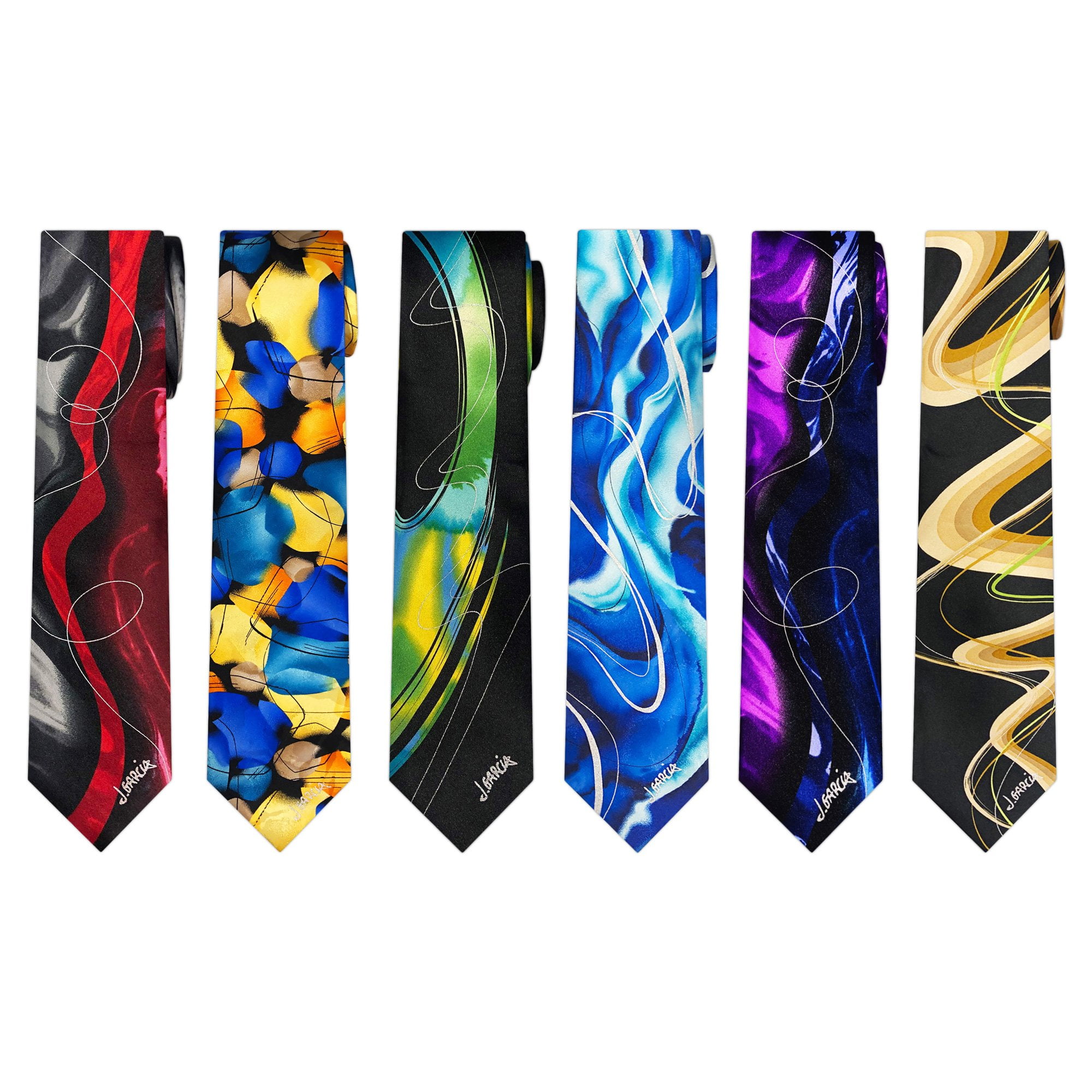 Jerry Garcia 6 Piece Collector's Edition Men's Neck Ties Gift Box Set ...