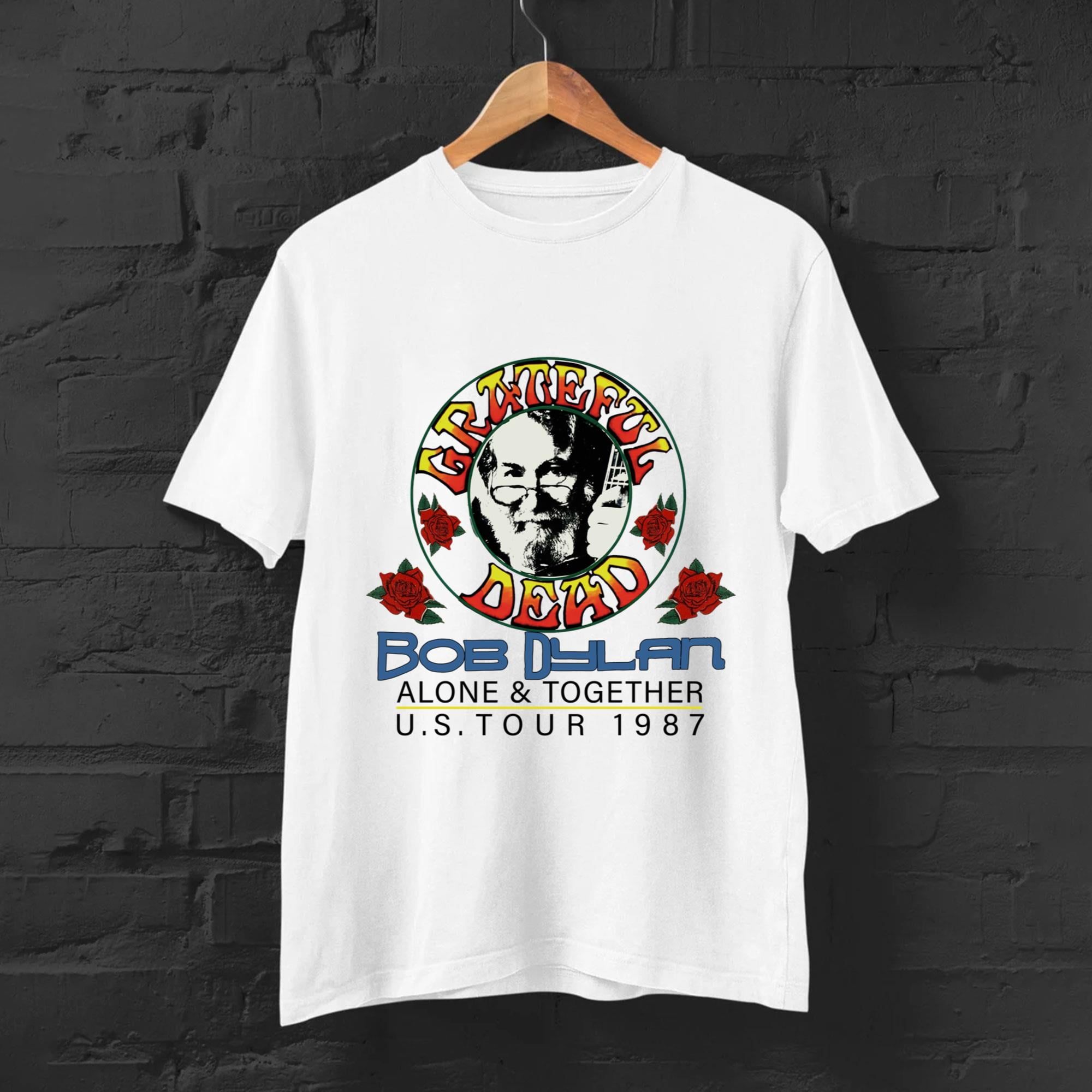 Jerry Garcia Bob Dylan U.S Tour 1987 Shirt-TH4551 - Walmart.com