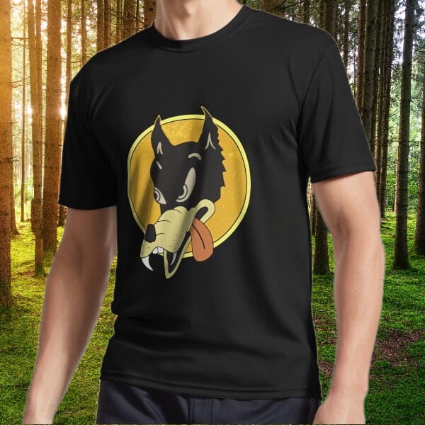 Jerry Garcia Wolf Guitar Black Dmn I Love This Logo T-Shirt Funny Size ...