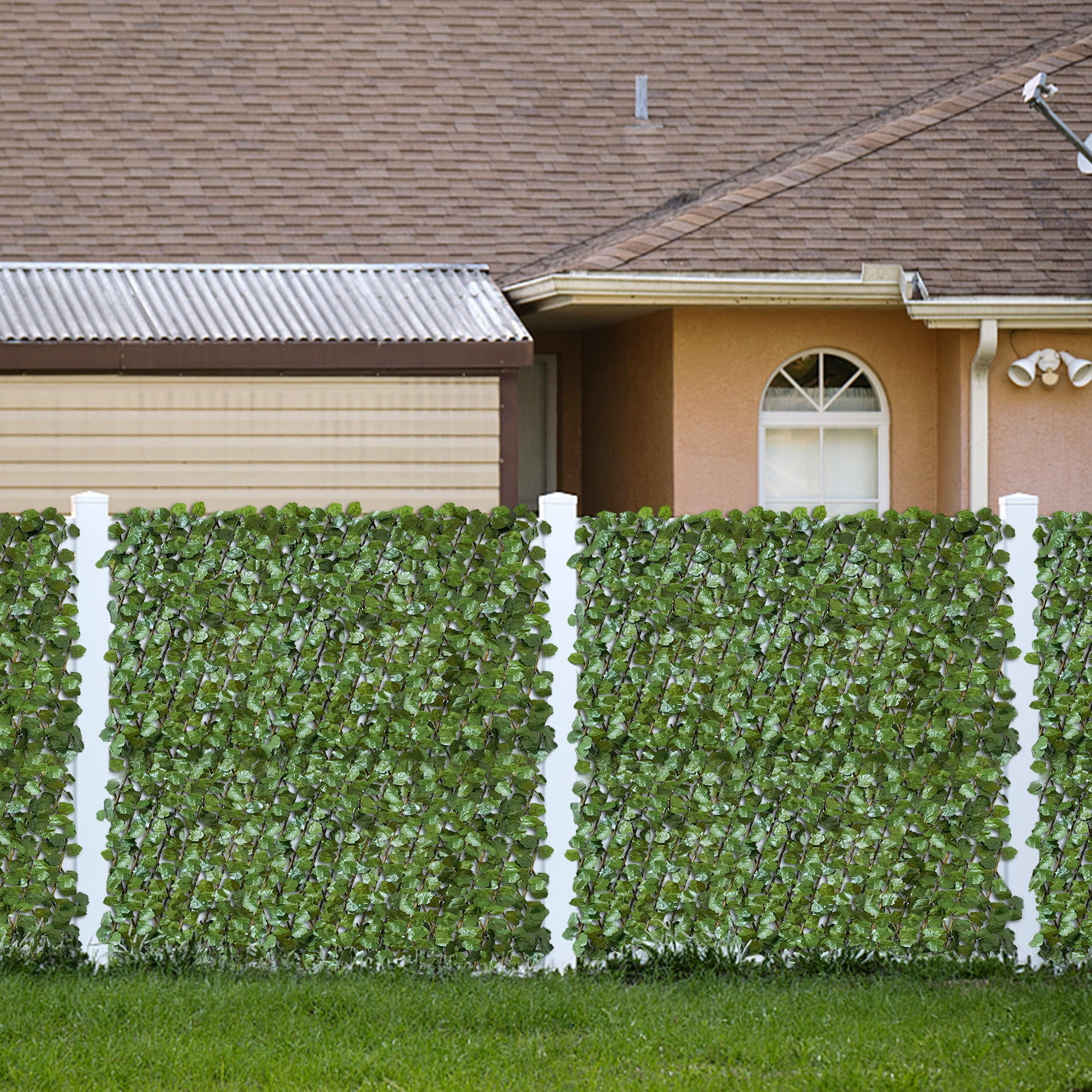 Lumibee 1pcs 32" x 50" Artificial Ivy Hedges Screen Expandable Privacy ...