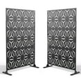 Jerry Guo 05 Black Metal Outdoor Panel Privacy Screens (2 Count ...