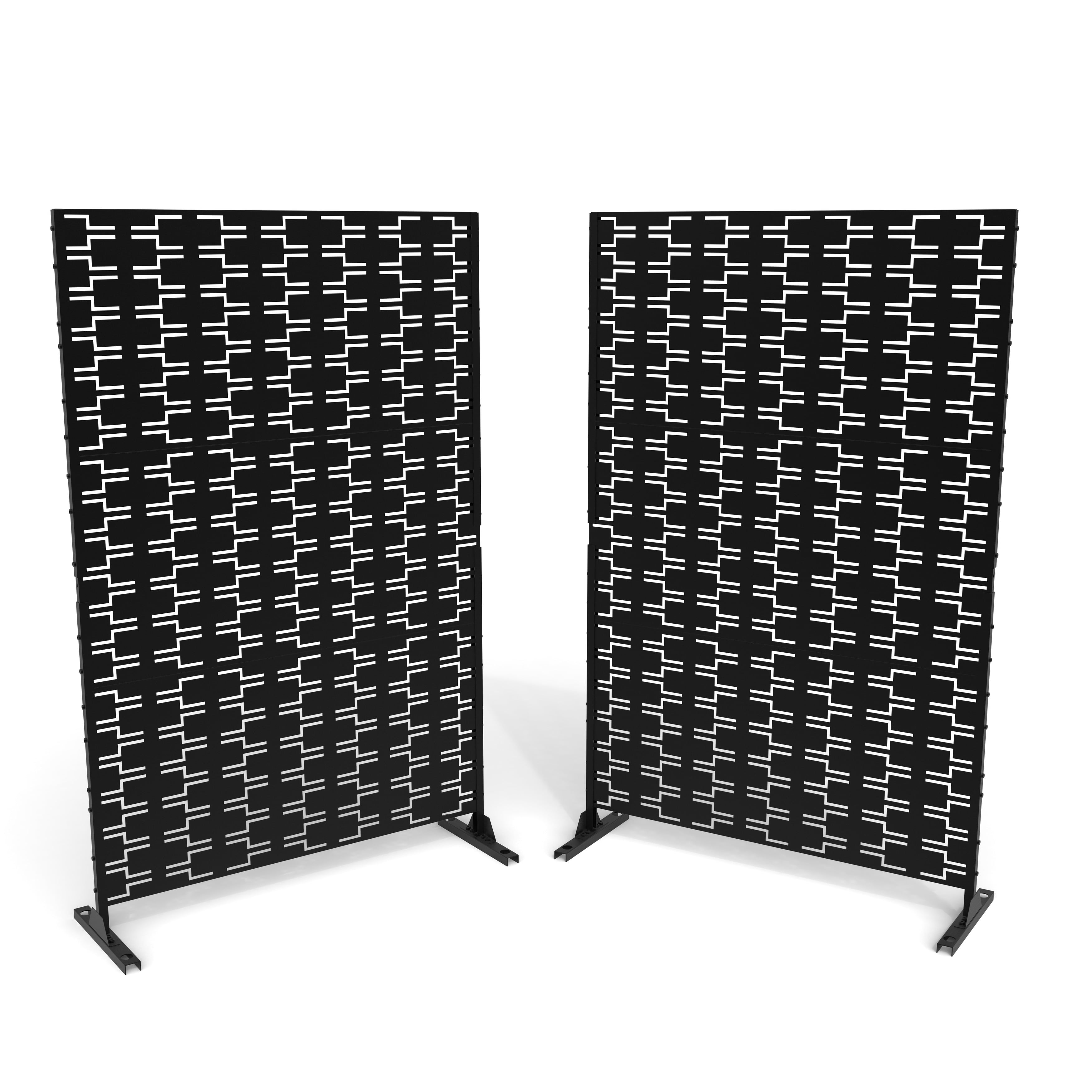 Lumibee 2Set Patio Outdoor Privacy Metal Screens and Panels 013 ...