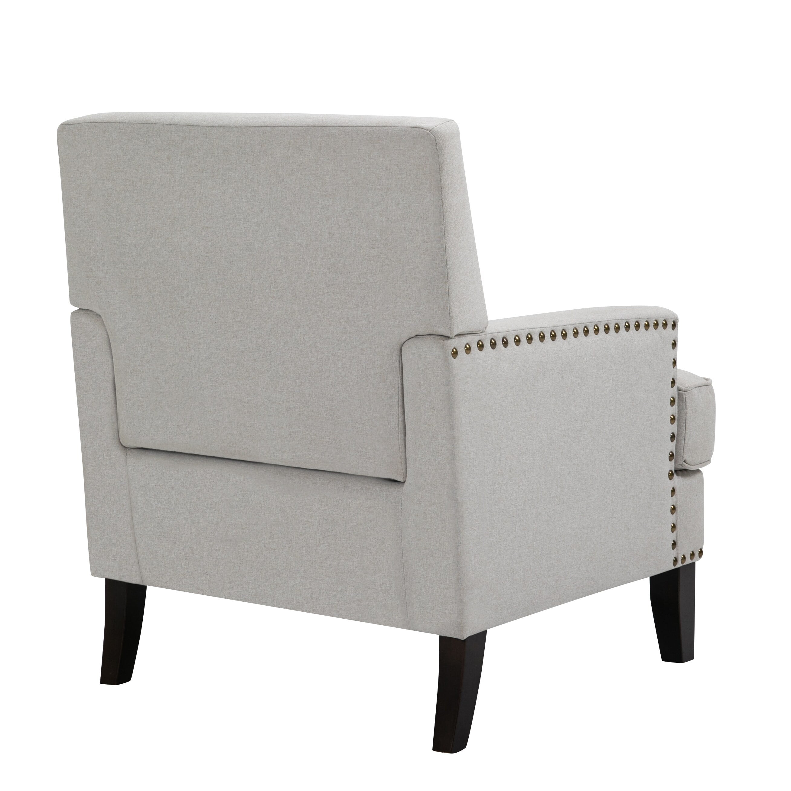 Jerry Guo Modern Nailhead Accent Chair Beige-2Set - Walmart.com