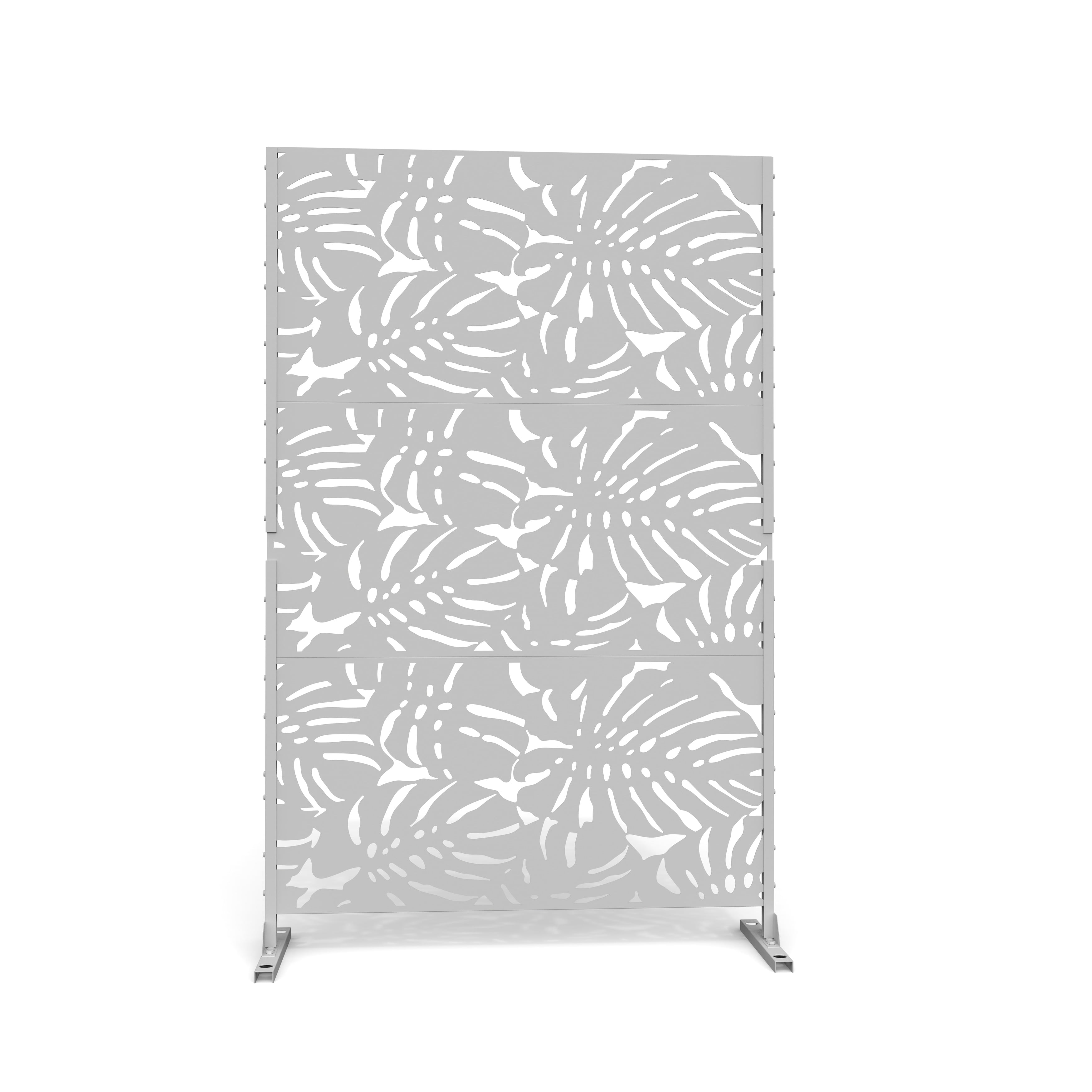 Jerry Guo Outdoor Privacy Screen with Stand for Patio Garden Metal ...