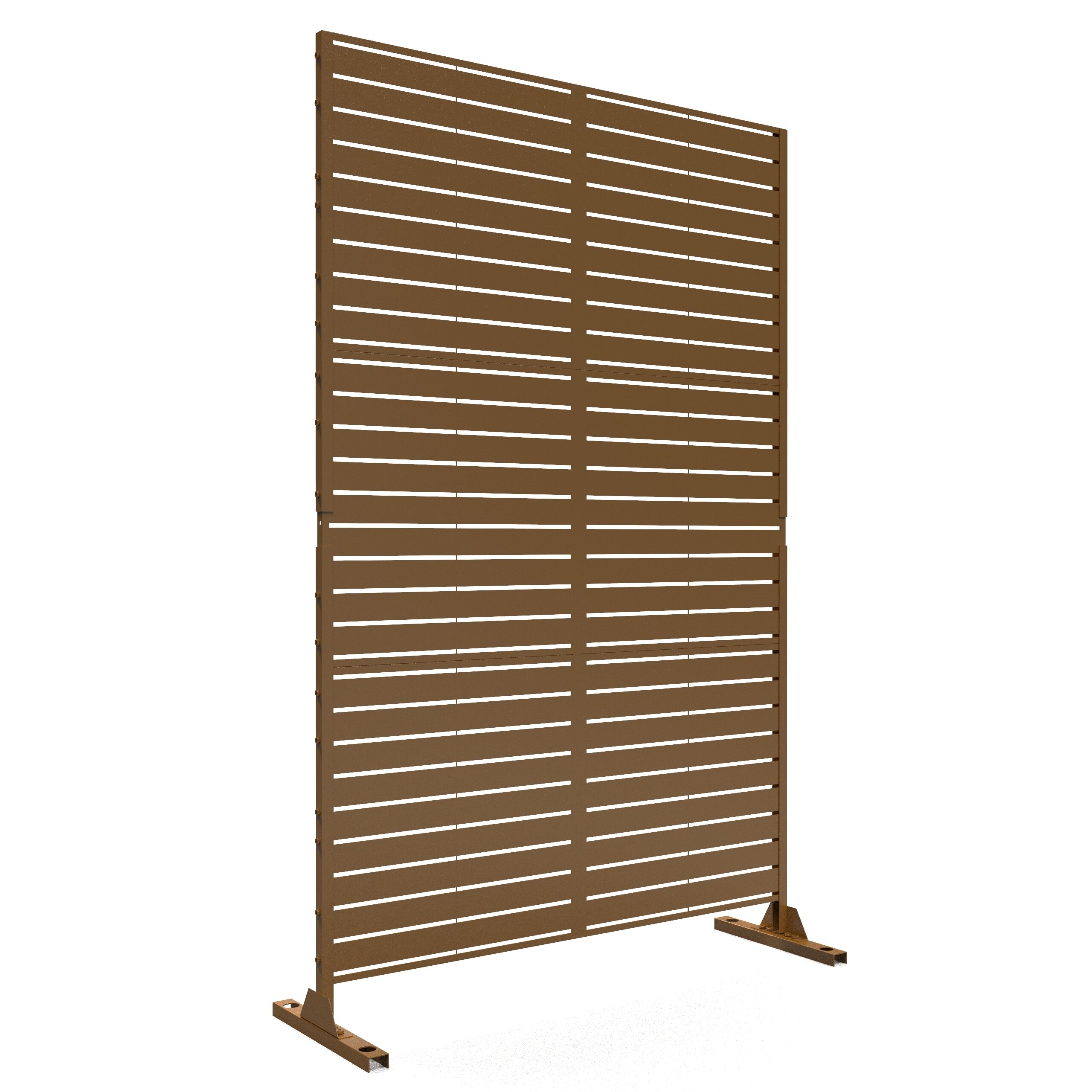 Jerry Guo Outdoor Privacy Screen with Stand for Patio Garden Metal ...