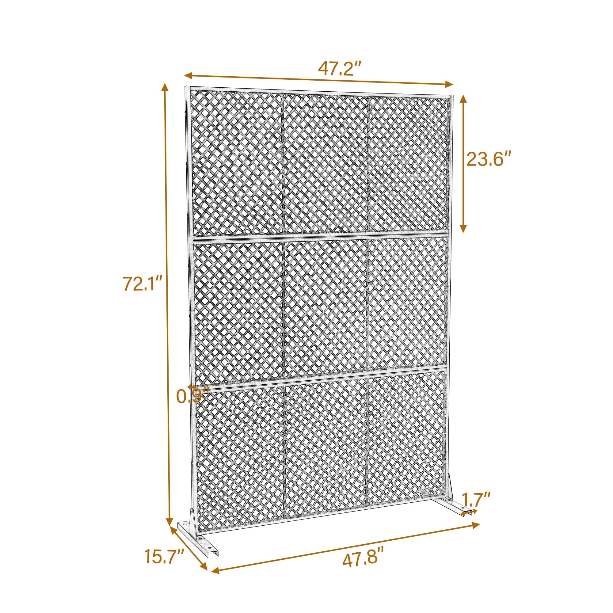 Lumibee Outdoor Privacy Screen with Stand for Patio Garden Metal Fence ...