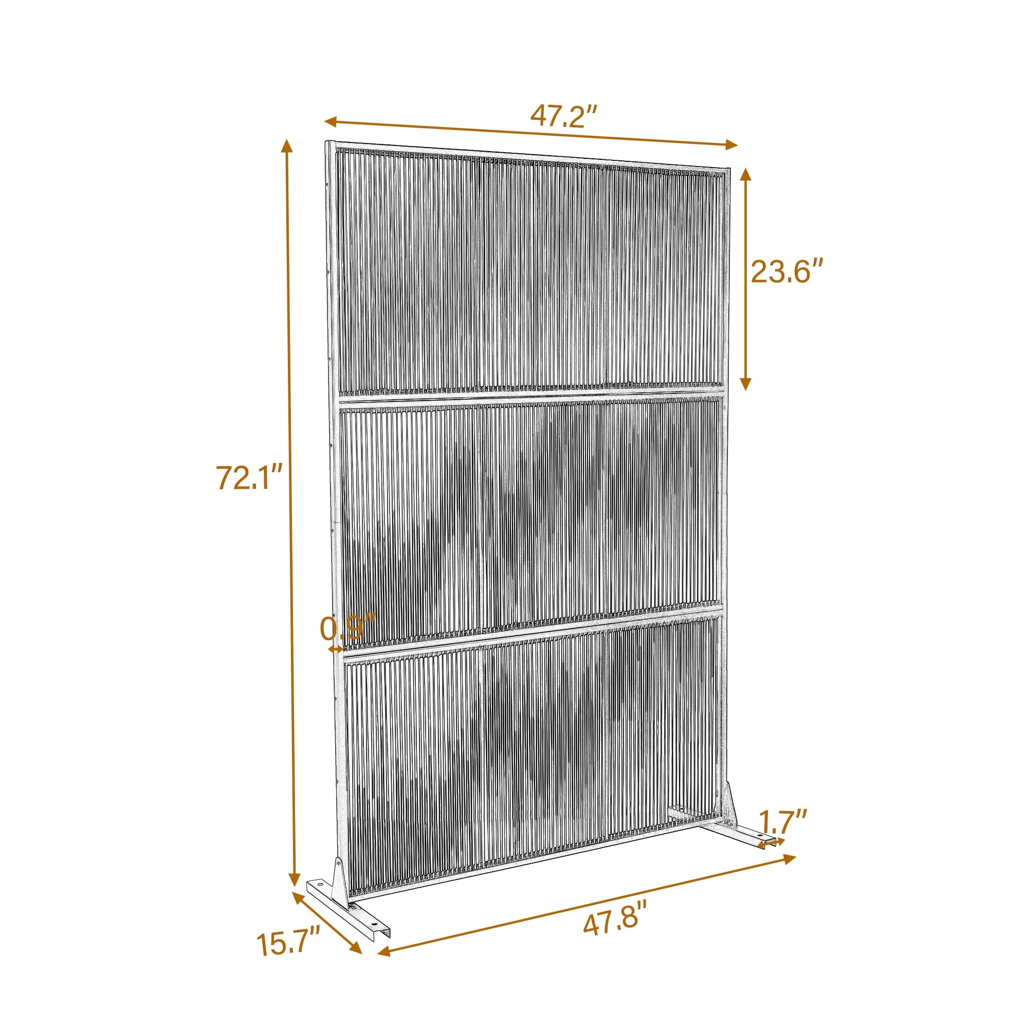 Lumibee Outdoor Privacy Screen with Stand for Patio Garden Metal Fence ...