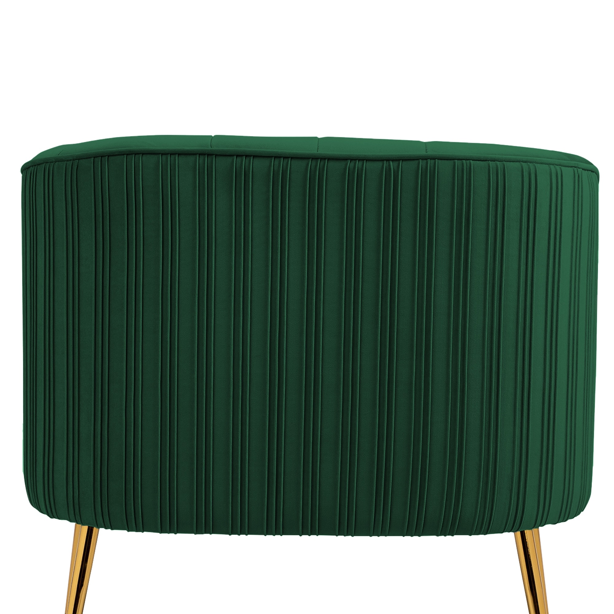 Jerry Guo Velvet Shell Shaped Chair with Gold Tone Legs Green - Walmart.com
