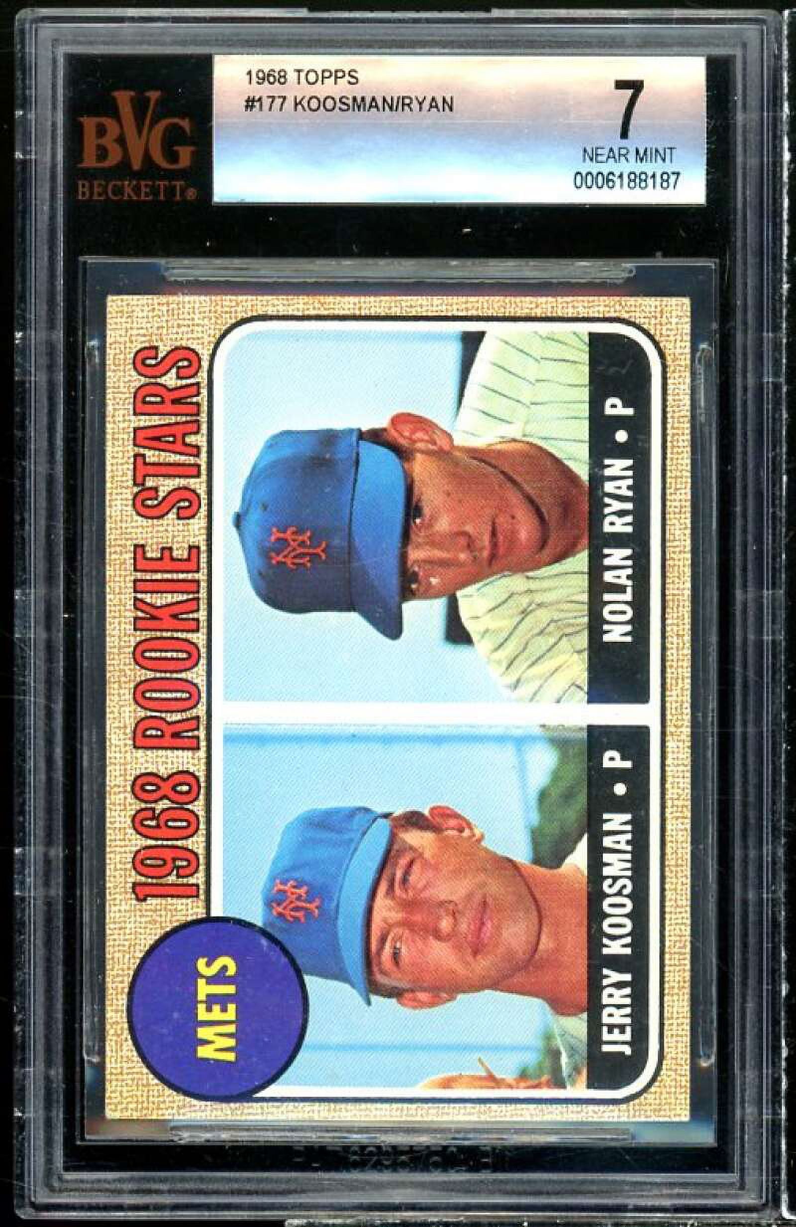 Jerry Koosman / Nolan Ryan Rookie Card 1968 Topps #177 BGS BVG 7 ...