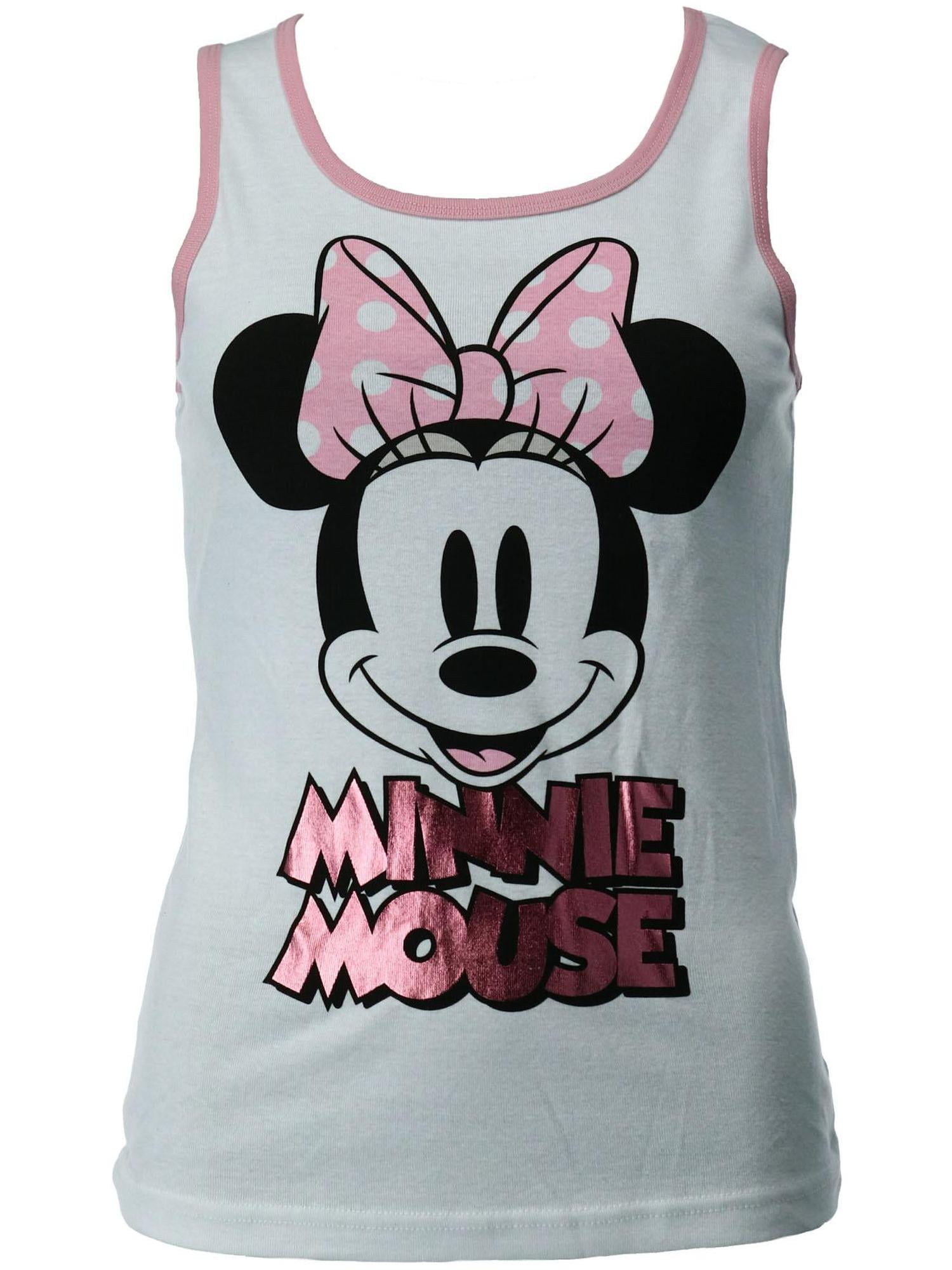 Disney Pink Trim Minnie Junior Ladies Tank - Walmart.com