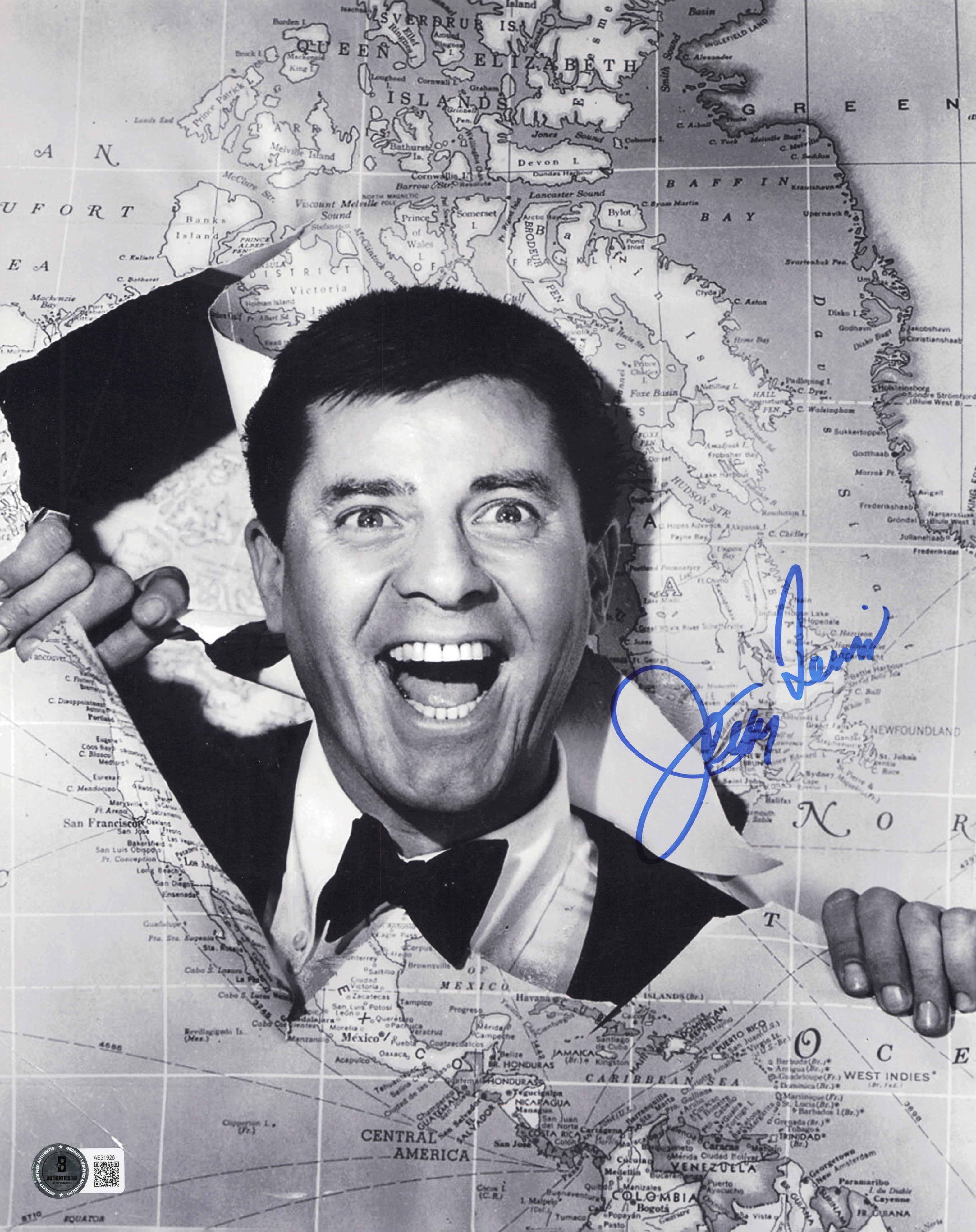 Jerry Lewis Autographed 11x14 Photo Comedian Beckett BAS QR #AE31926 ...