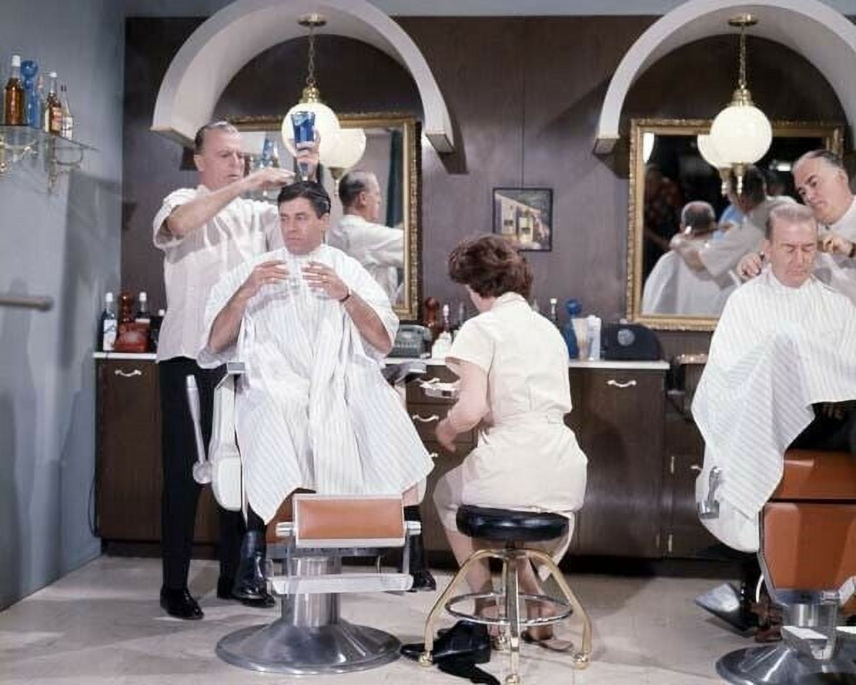 Jerry Lewis sits in barber shop having haircut The Patsy 11x17 poster ...