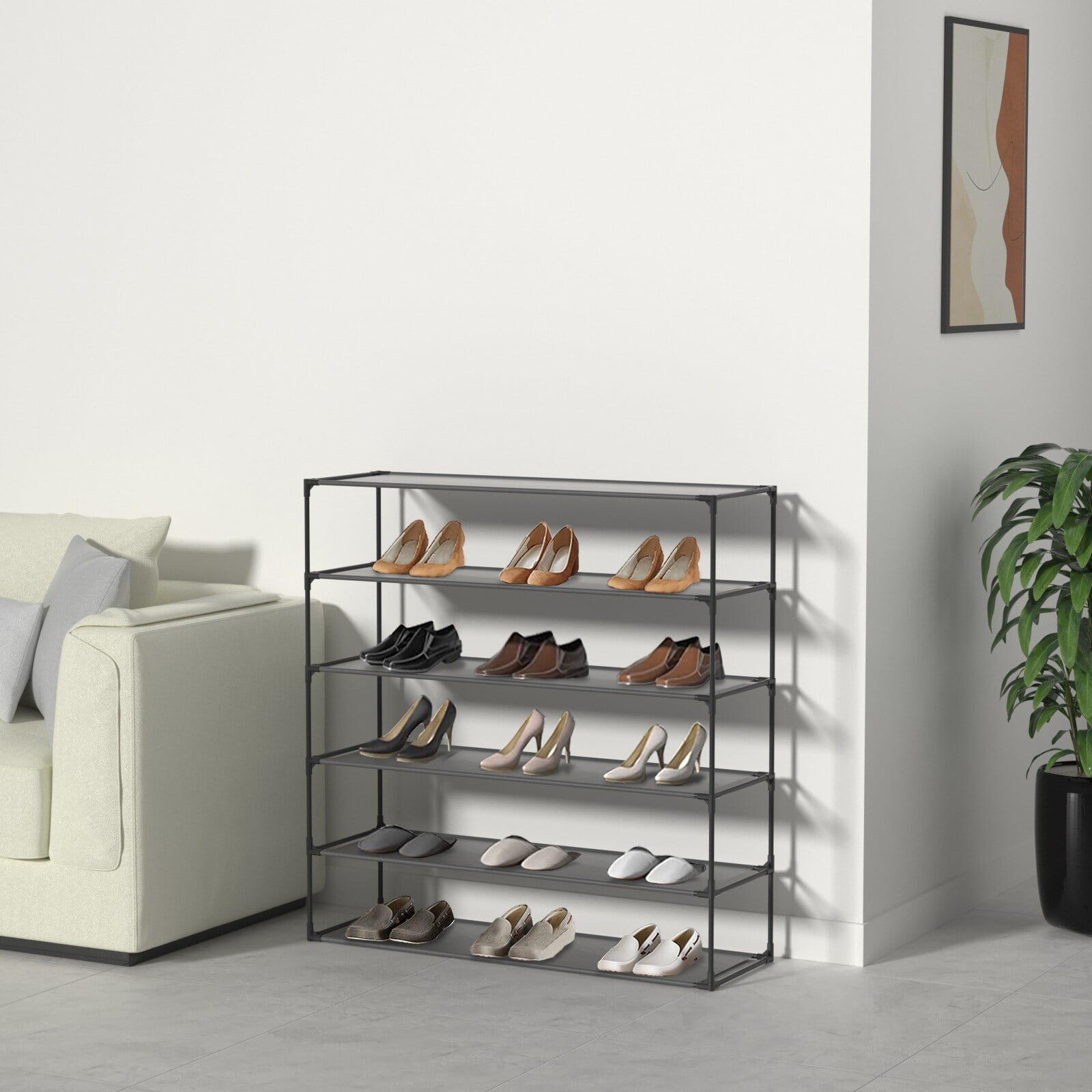 Jerry & Maggie Modern Shoe Rack Organizer Tower for Small Spaces Black ...