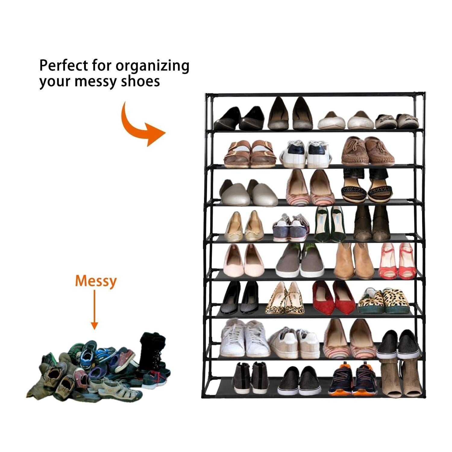 Jerry & Maggie Modern Shoe Rack Organizer Tower for Small Spaces ...