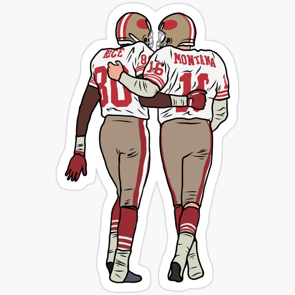 Jerry Rice And Joe Montana Sticker Phone Decal Water Bottle Stickers ...