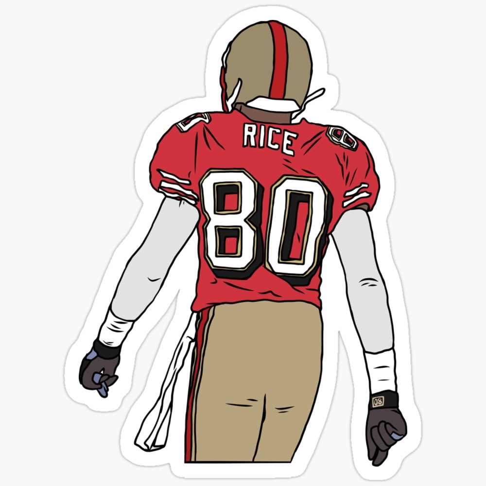 Jerry Rice Back-To Sticker Phone Decal Water Bottle Stickers Car Decals ...