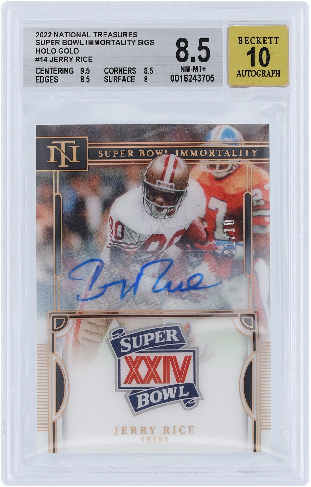 Jerry Rice San Francisco 49ers Autographed 2022 Panini National ...