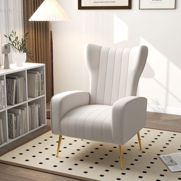 White Living Room Arm Chair