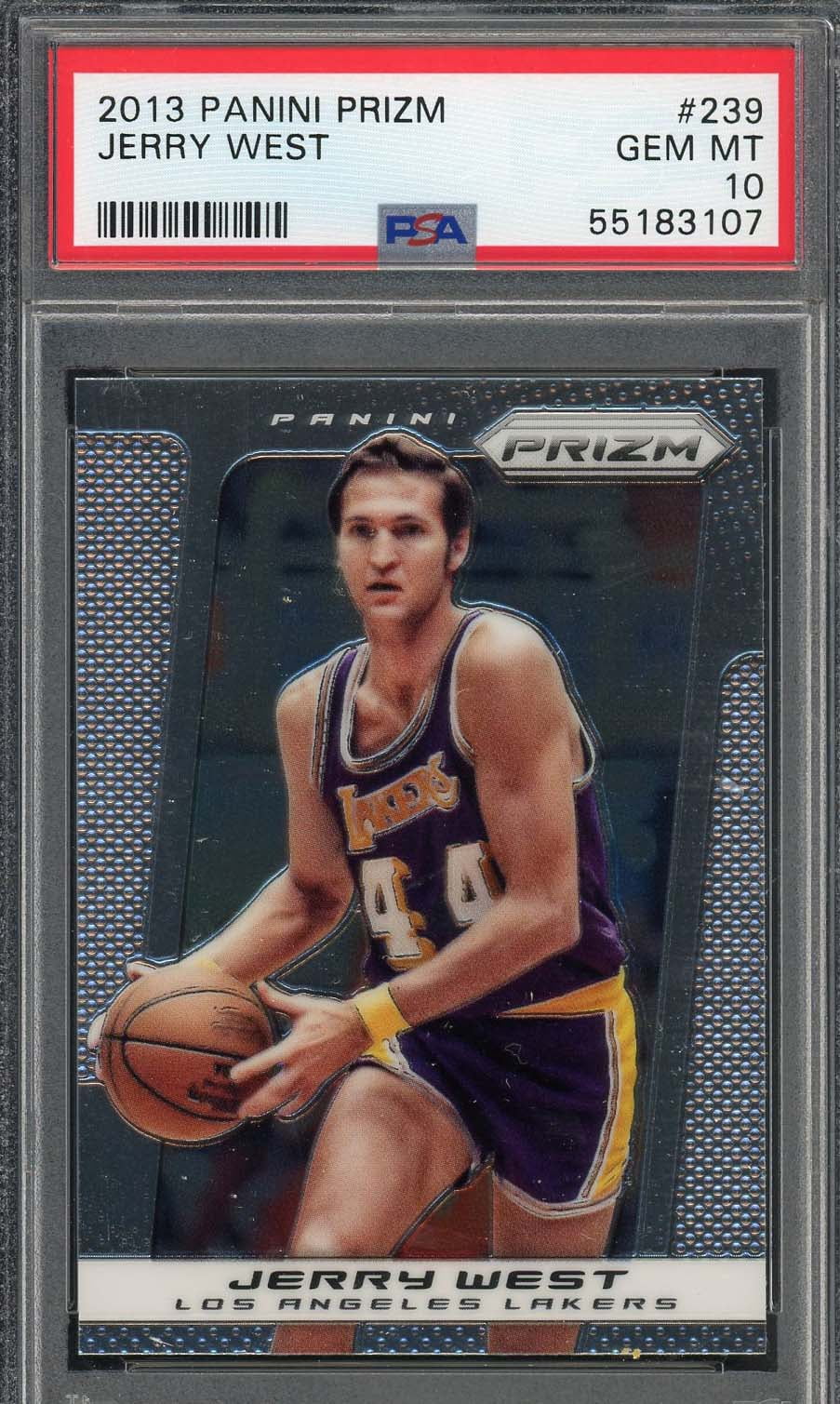 Jerry West 2013 Panini Prizm Basketball Card #239 Graded PSA 10 ...