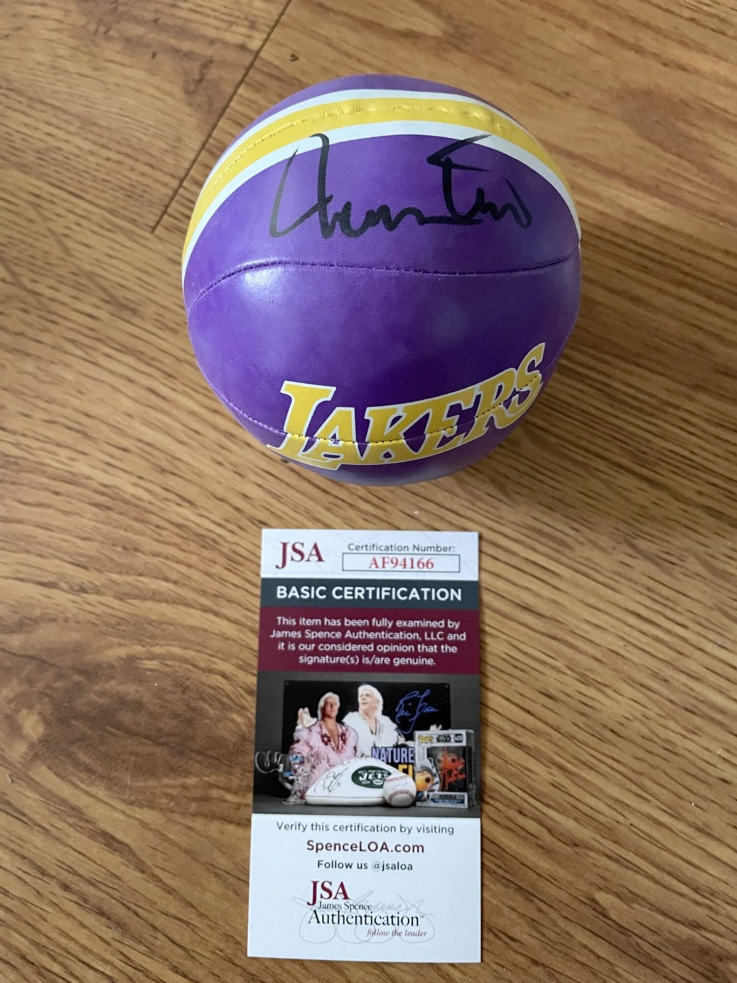 Jerry West autographed Los Angeles Lakers mini foam basketball JSA ...