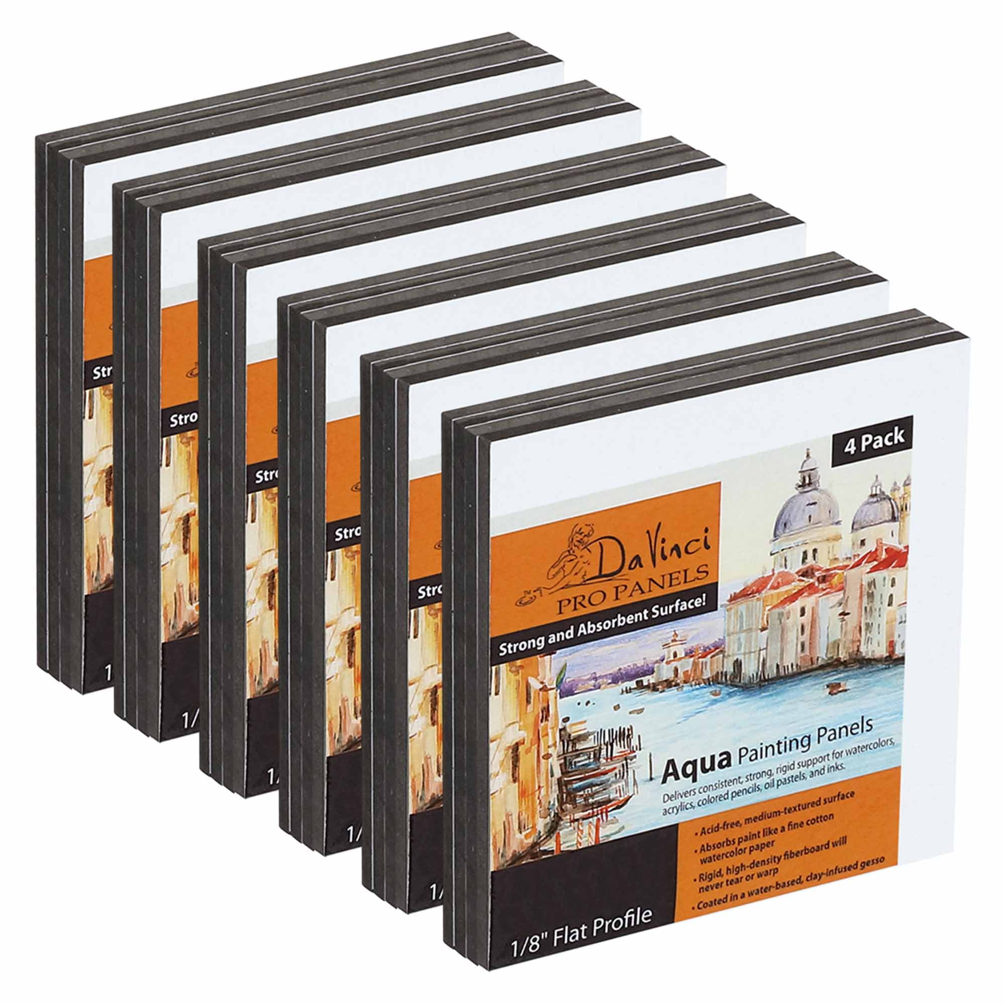 Jerry's Artarama Da Vinci Aqua Pro Panels - 6x6" - Pack of 24 - 1/8 ...