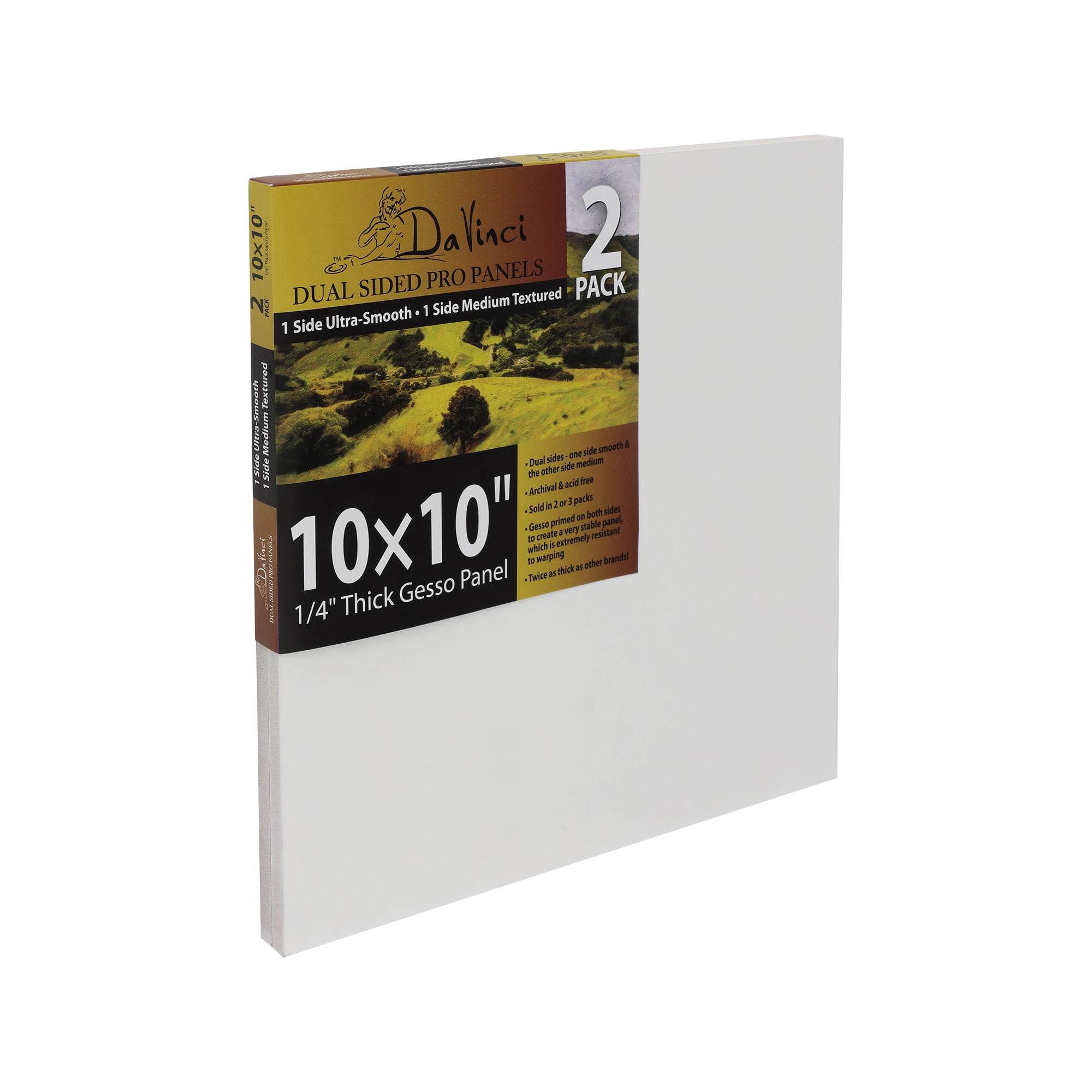 Jerry's Artarama Da Vinci Dual Sided Pro Panel Board - 2-Pack, 10x10 ...