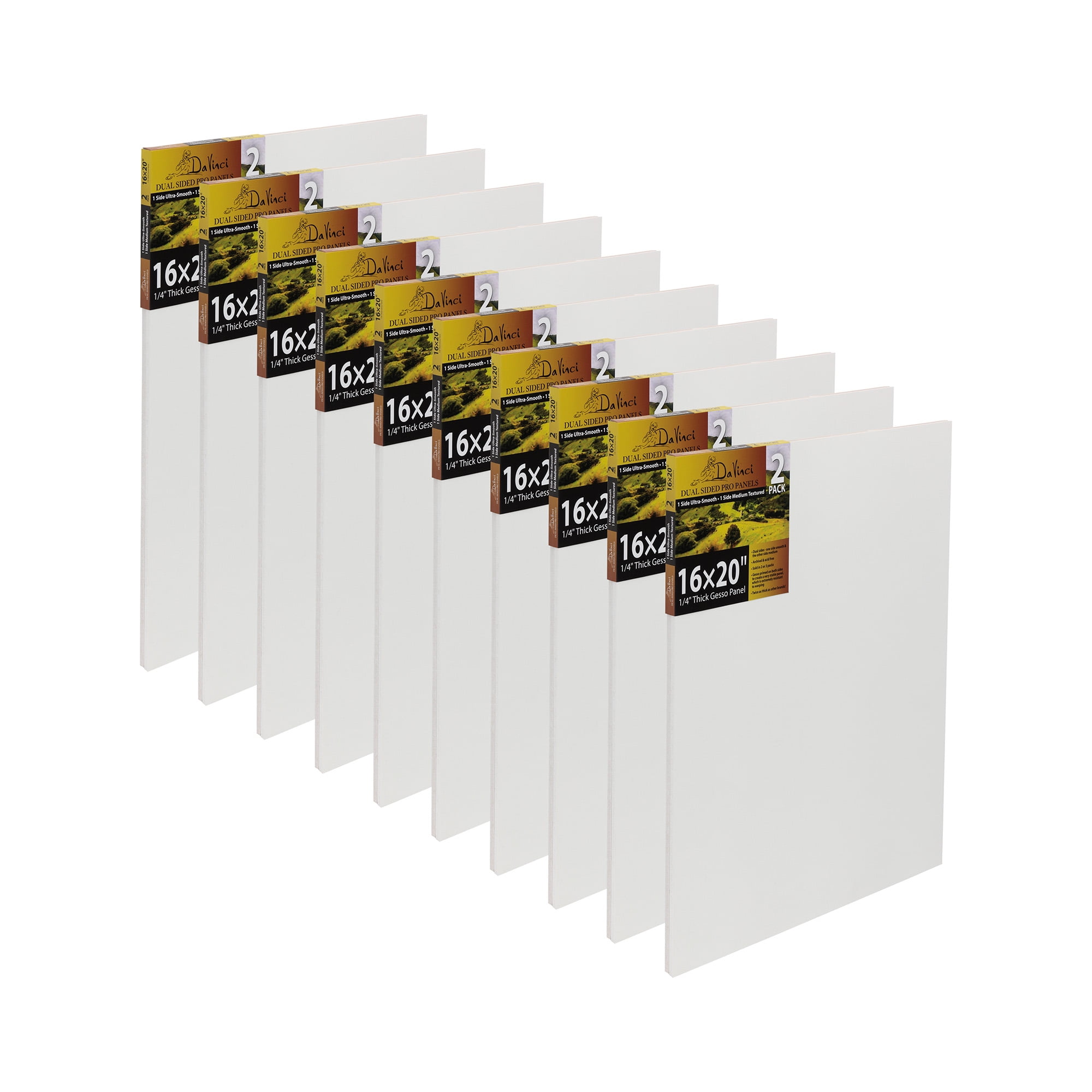 Jerry's Artarama Da Vinci Dual Sided Pro Panel Board - 20-Pack, 16x20 ...