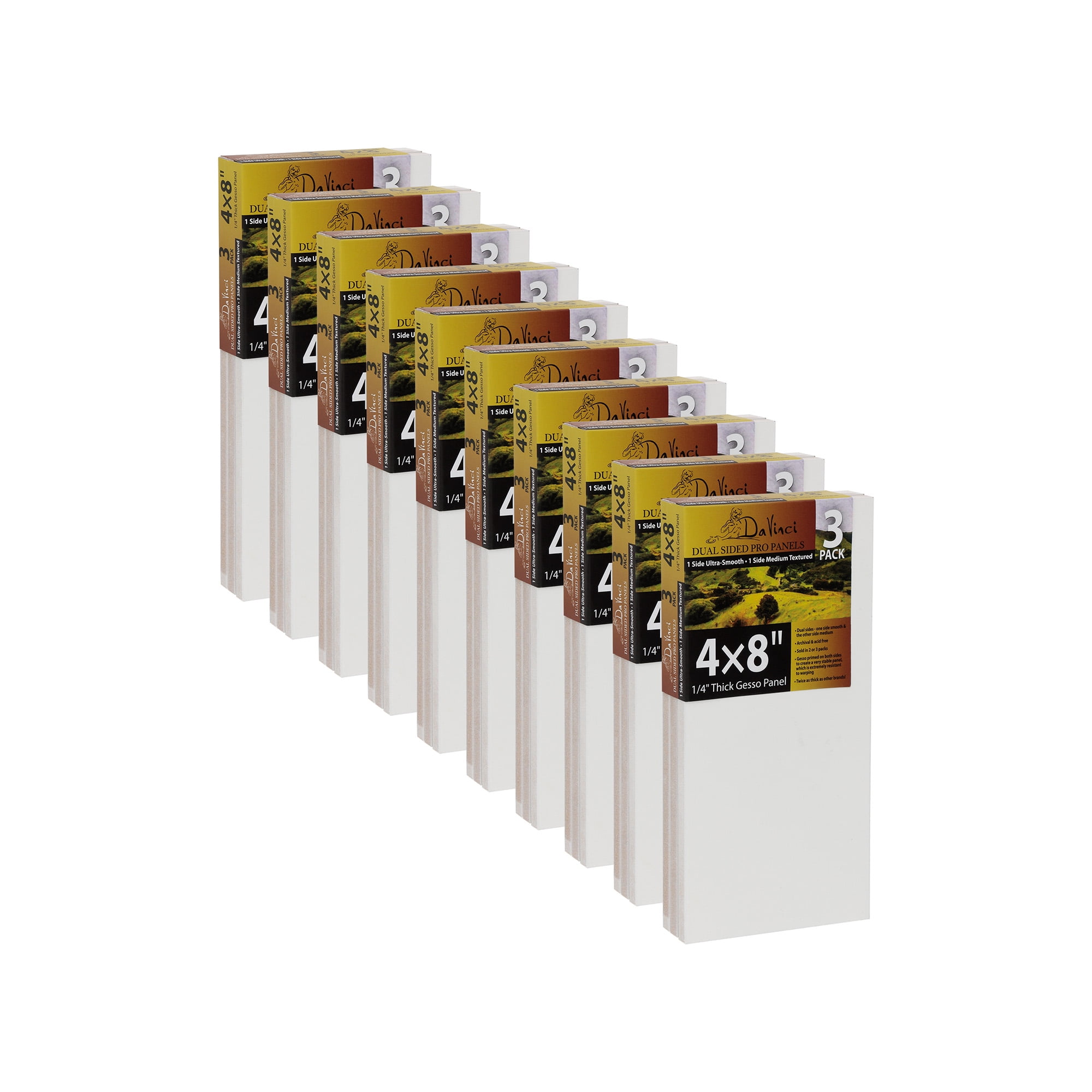 Jerry's Artarama Da Vinci Dual Sided Pro Panel Board - 30-Pack, 4x8 ...