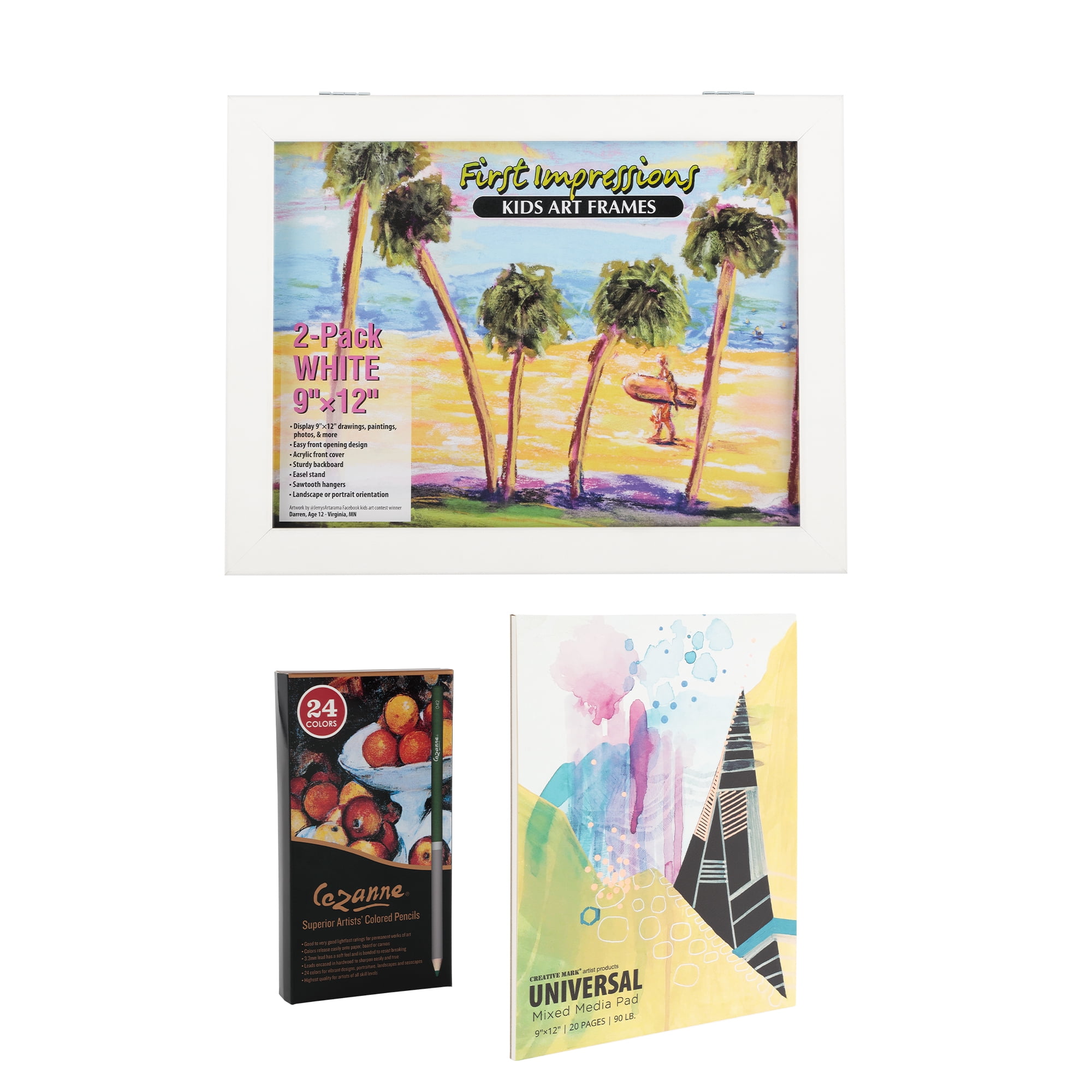 Jerry's Artarama Mixed Media Drawing Pad (White 9x12" - 20 Sheets) and ...