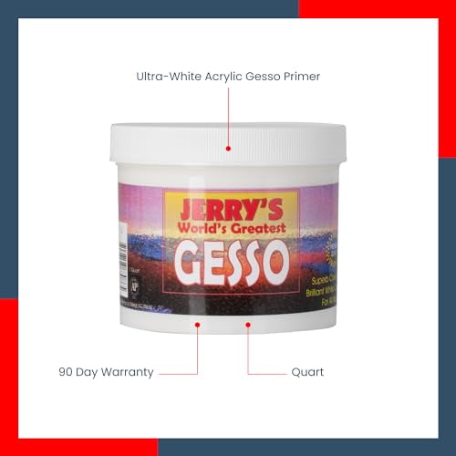 Jerry's World's Greatest Acrylic Ultra Bright White Gesso Primer - Non ...