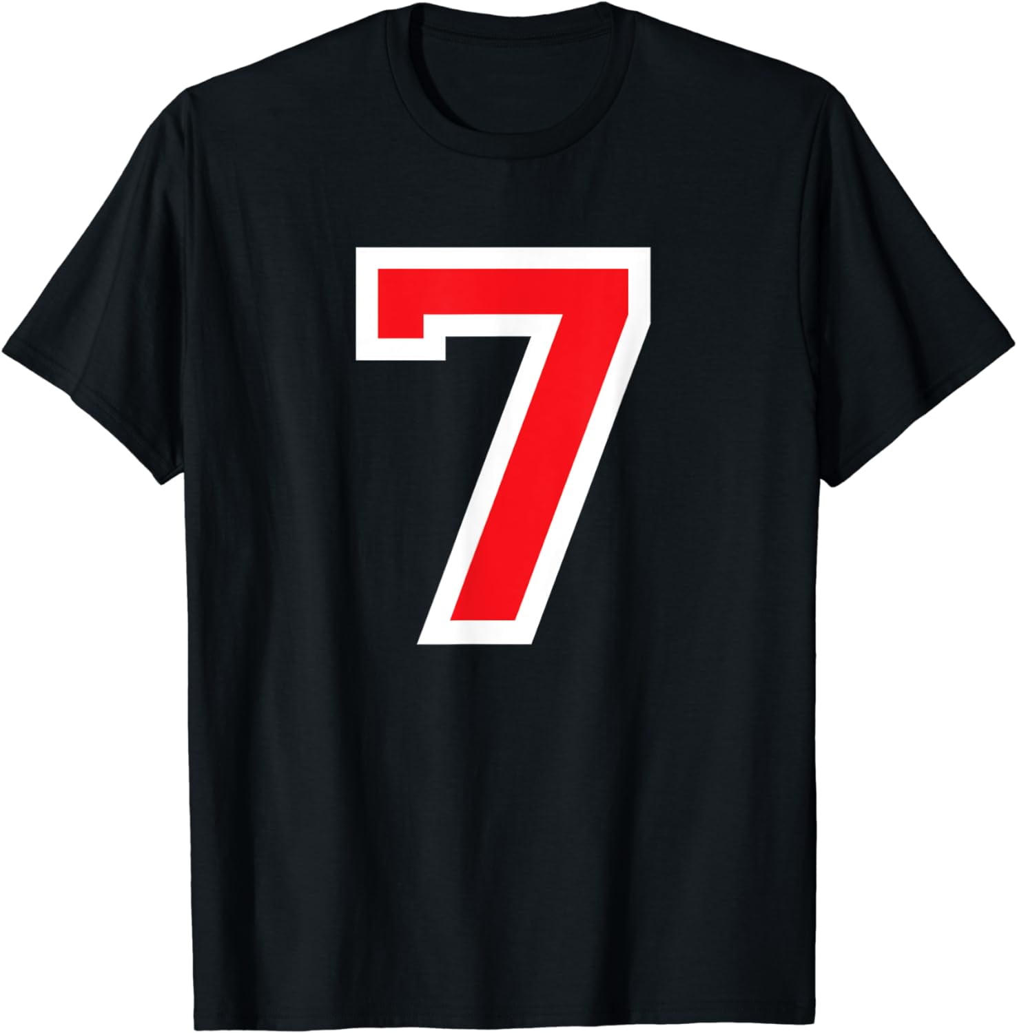 Jersey Block Number #7 T-Shirt - Walmart.com