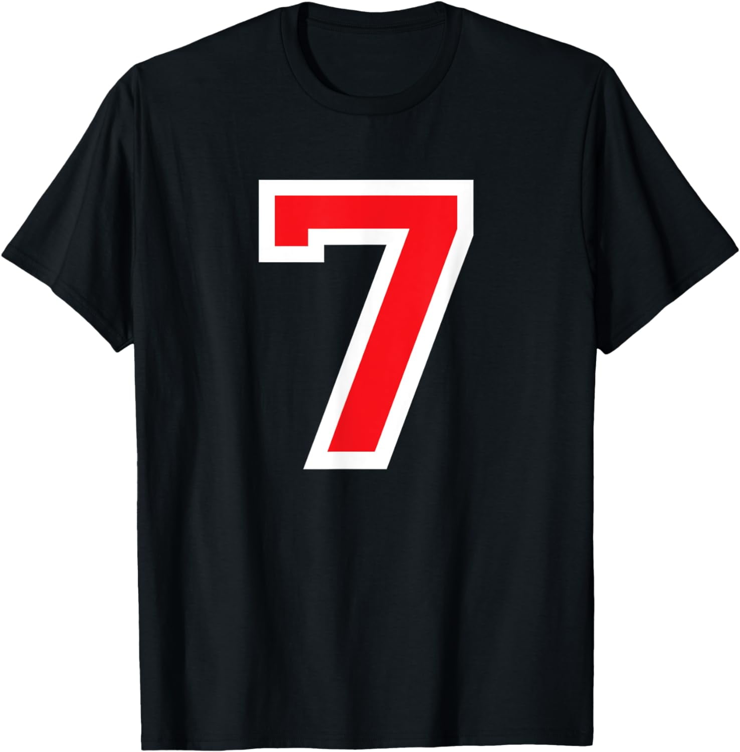 Jersey Block Number #7 T-Shirt - Walmart.com