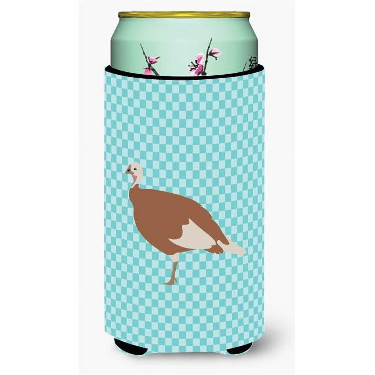 Jersey Buff Turkey Hen Blue Check Tall Boy Beverage Insulator Hugger ...