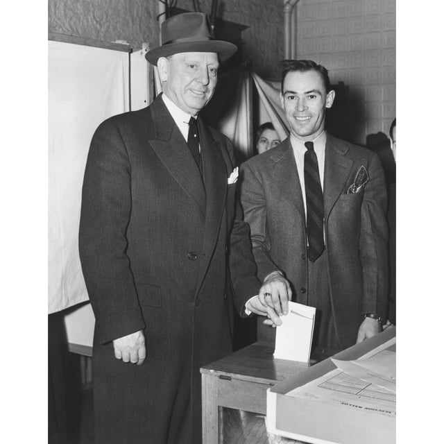 Jersey City Mayor Frank Hagen Casting His Vote In The General Election ...
