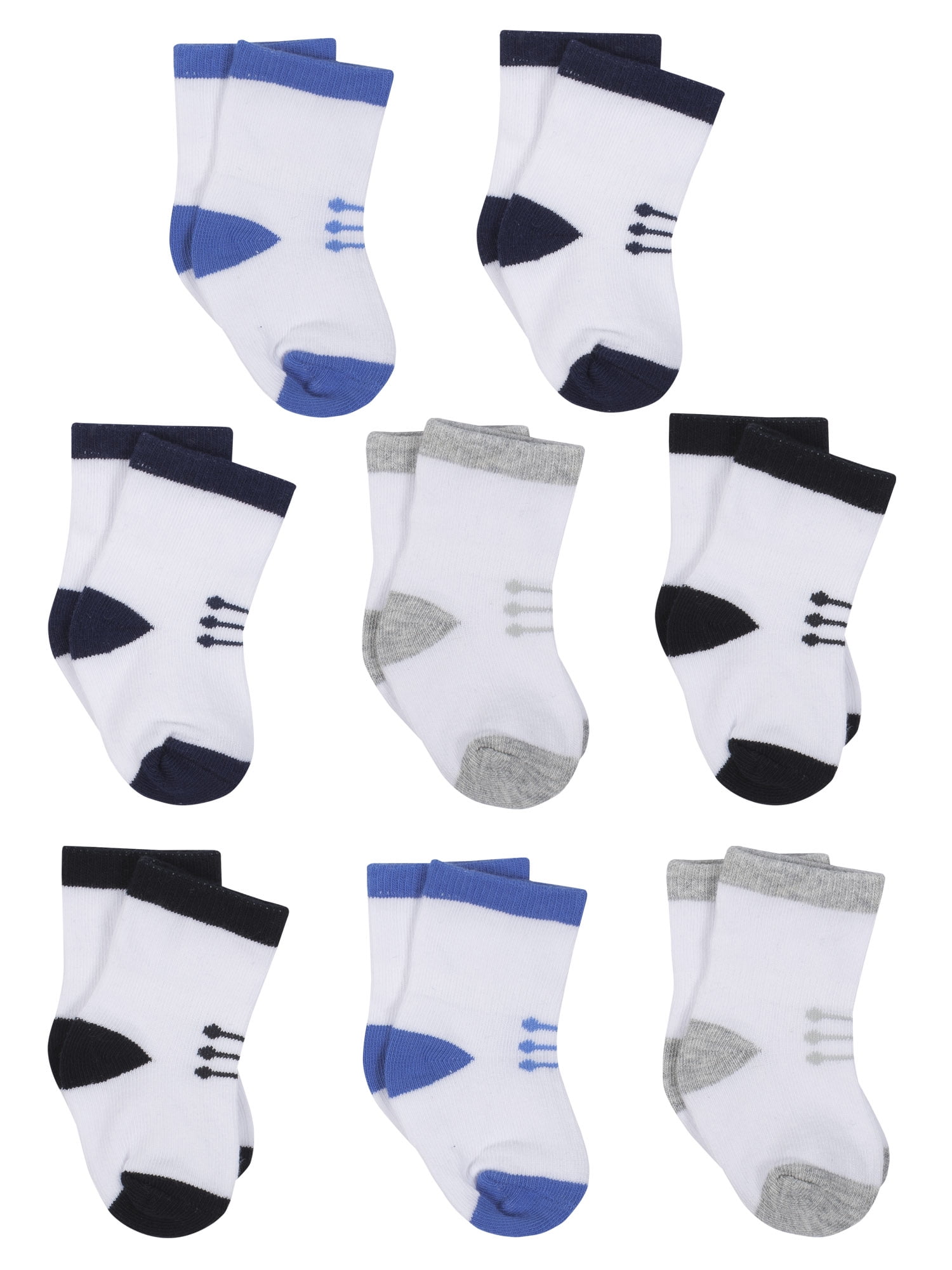 Jersey Crew Wiggle Proof Socks, 8-pack (Baby Boys) - Walmart.com