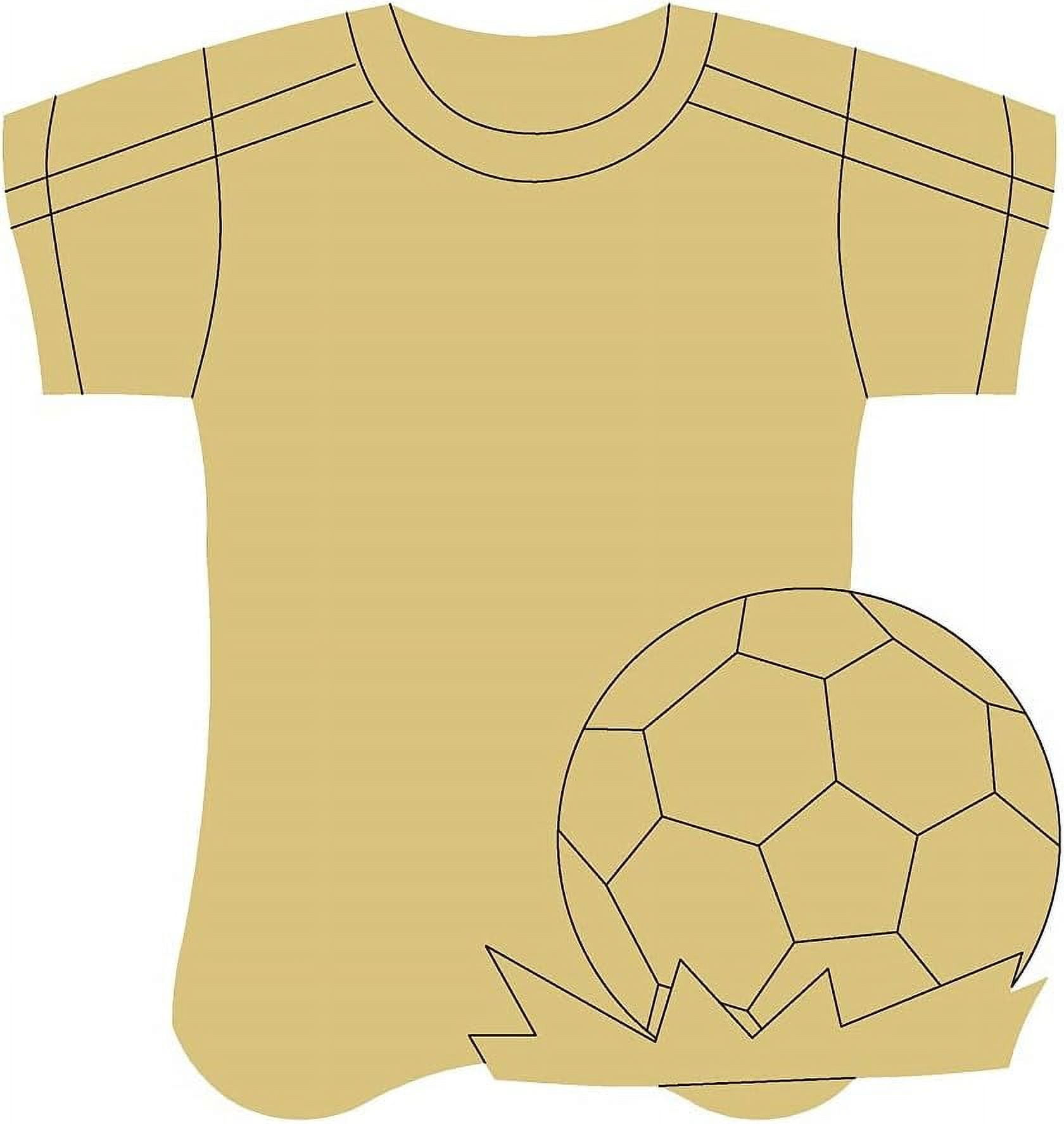 Jersey Design by Lines Cutout Unfinished Wood Sports Theme Sports Team Door Hanger Favorite ...