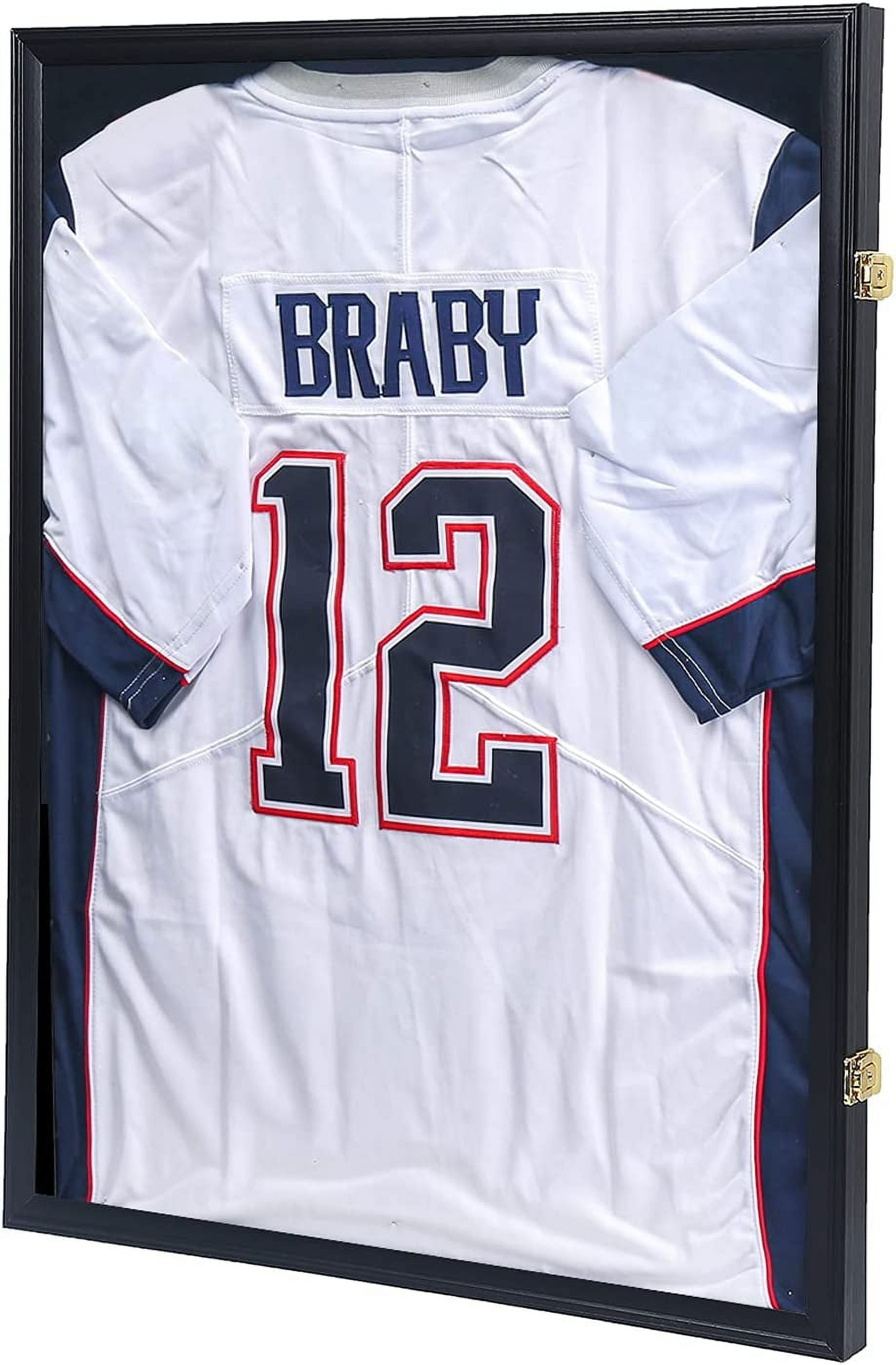Jersey Display Frame Case - Large Lockable Frames Shadow Box with UV ...