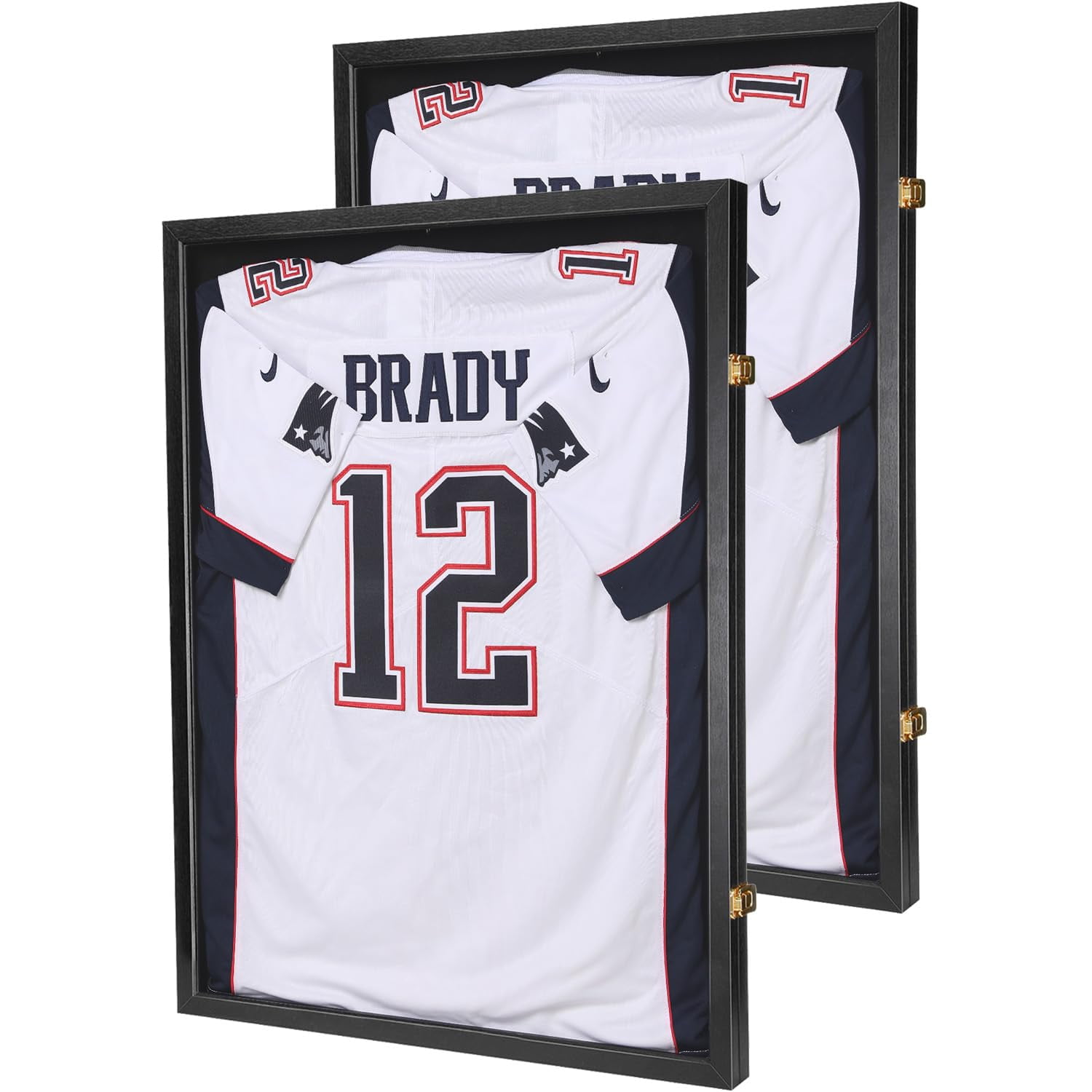 Jersey Display Frame Wooden Case with Hanger, 98% UV Protection Acrylic ...