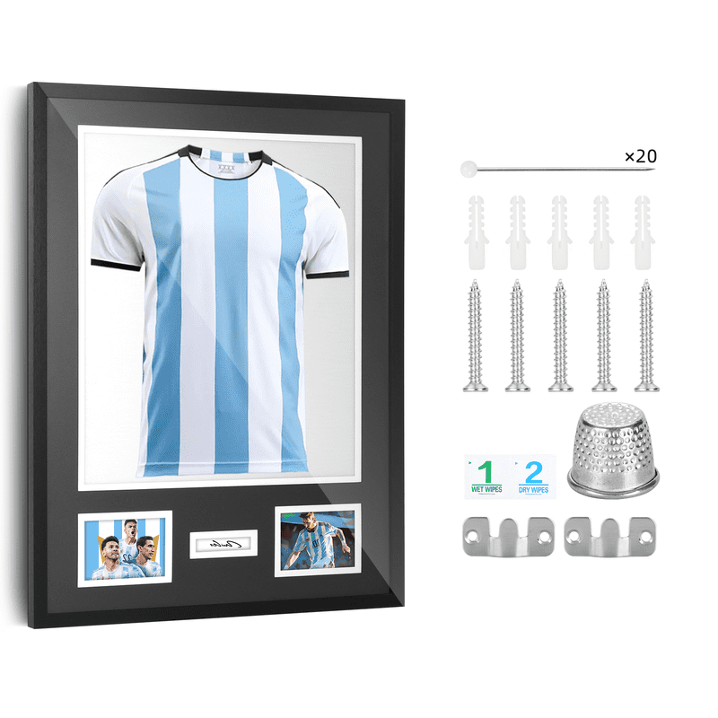 Jersey Display Frame with Photo & Signature Slots, Premium T-Shirt ...