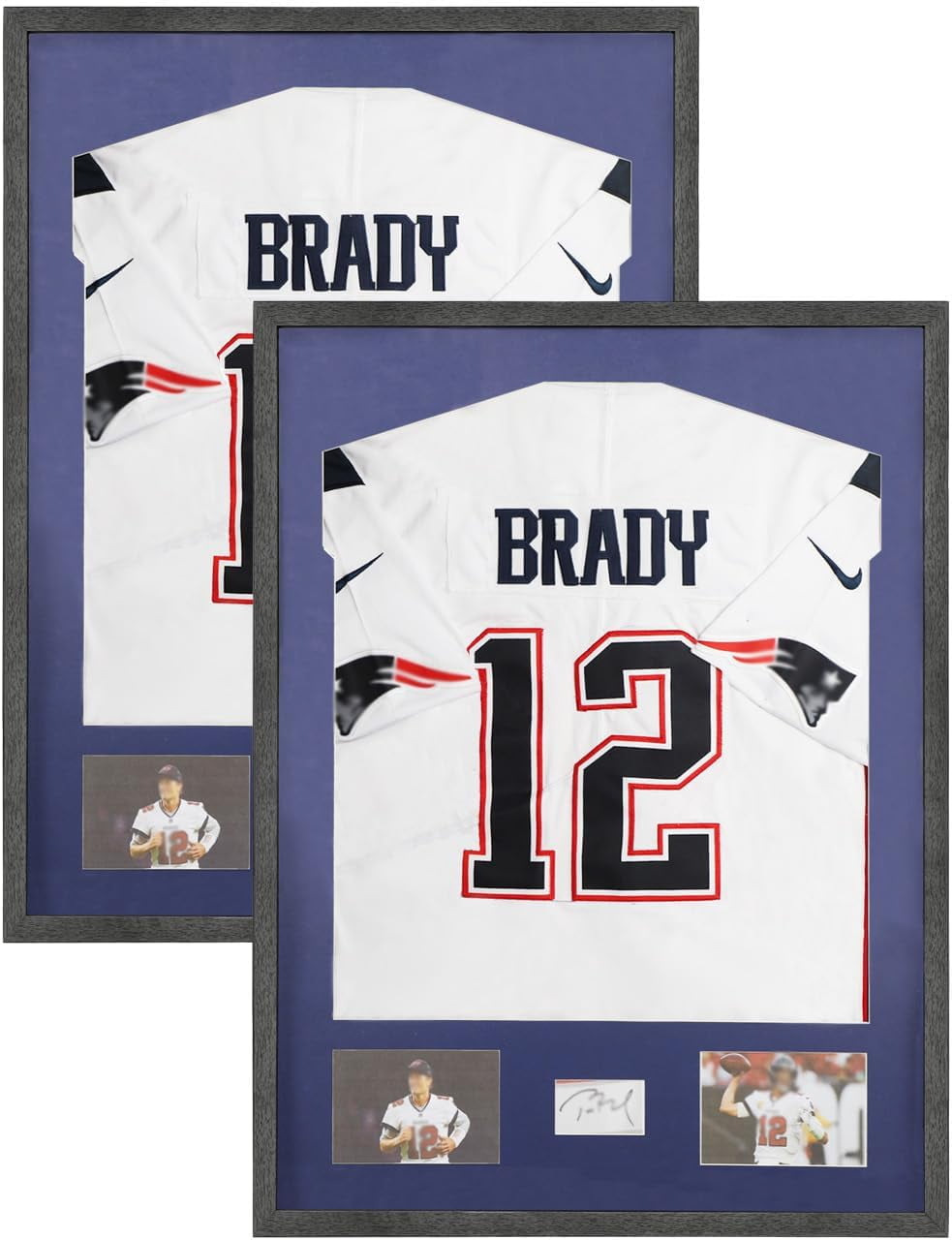 Jersey Frame Display Case with Mat 2 Pack -Wall Mount Football Jersey ...
