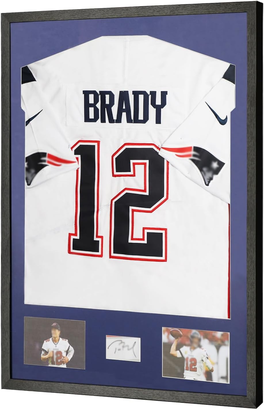 Jersey Frame Display Case with Mat -Wall Mount Football Jersey Shadow ...