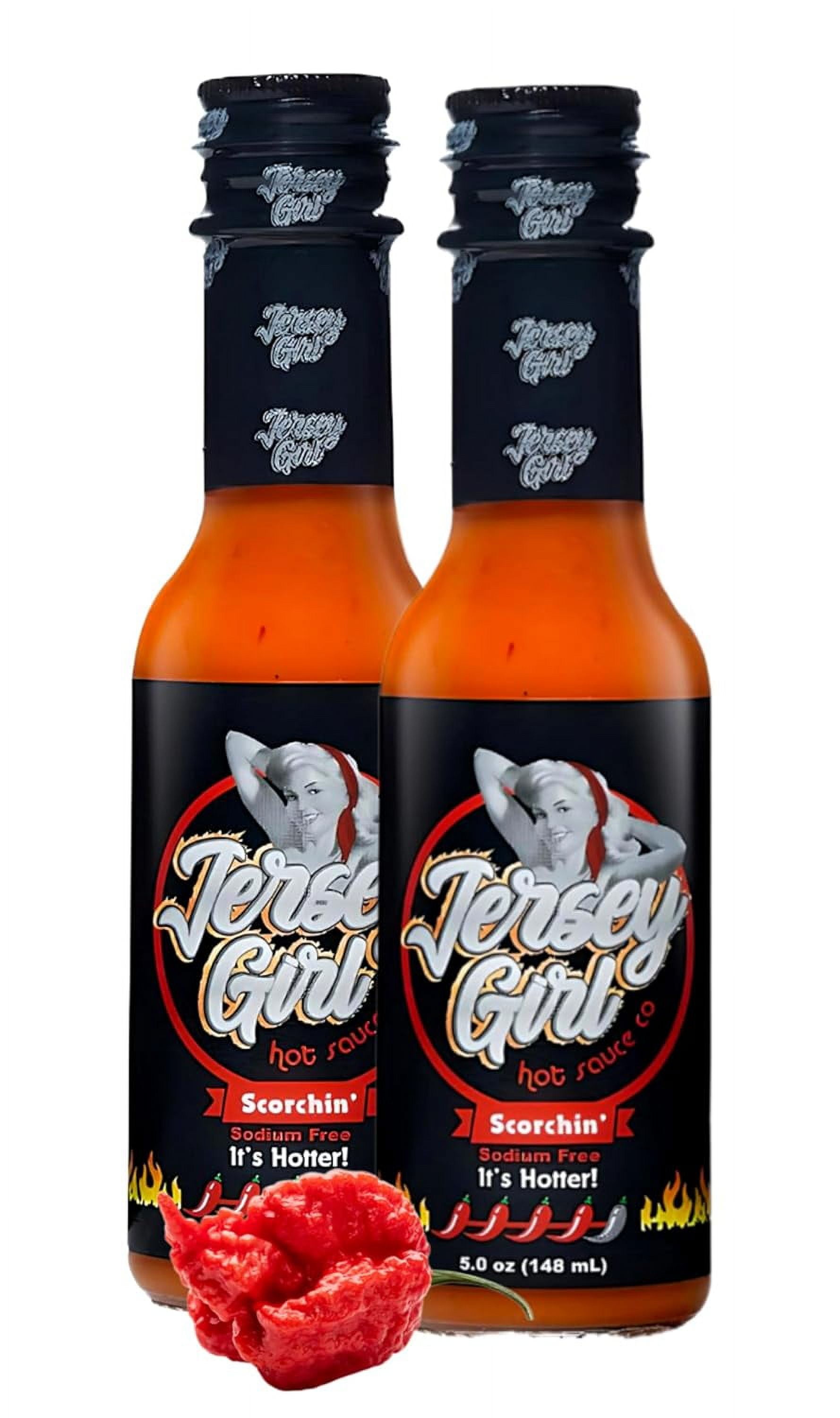 Jersey Girl Scorchin' Salt/Sodium Free Hot Sauce 5oz (Carolina Reaper ...