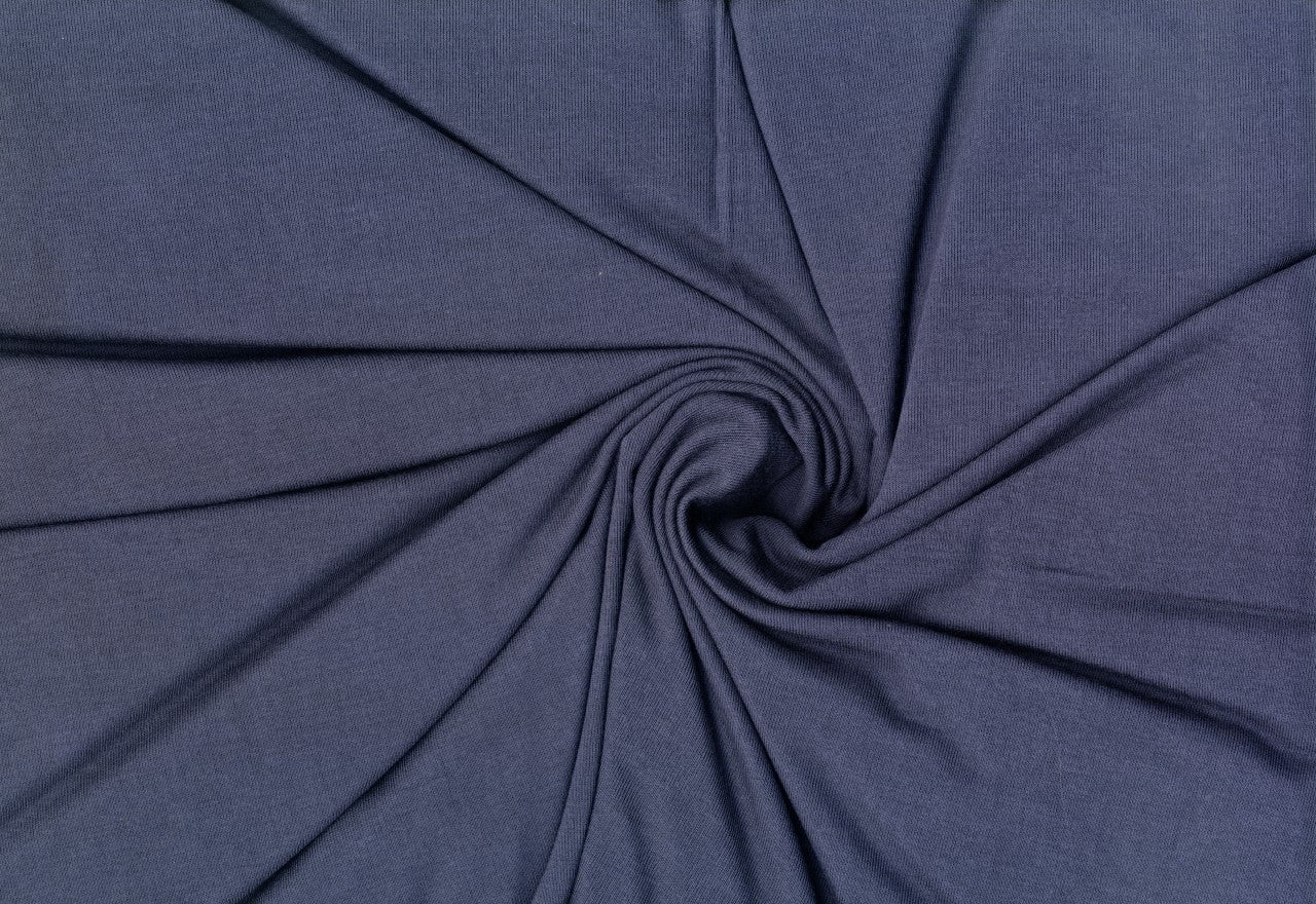 Jersey Hacci Miami Knit Fabric - Soft Stretch Rayon Sewing Fabric (NAVY ...