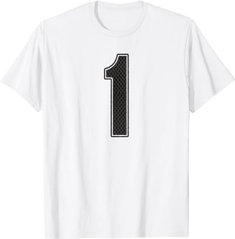 Jersey Player Supporter Black Number 1 Personalized Sports T-Shirt ...
