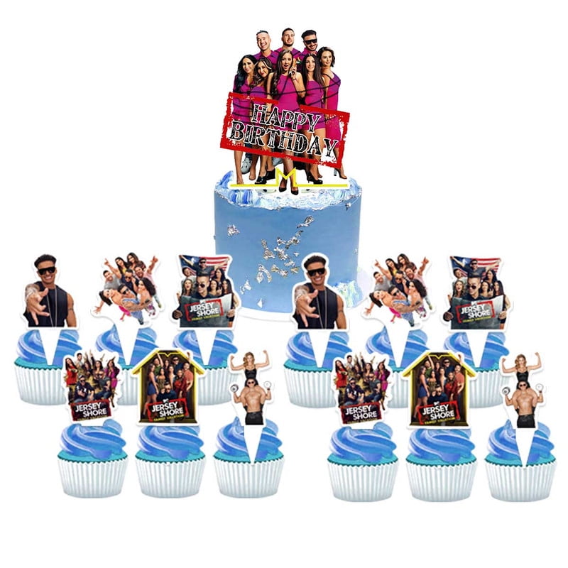 Jersey Shore Cake Topper CupcakeS Set Birthday Party Supplies ...