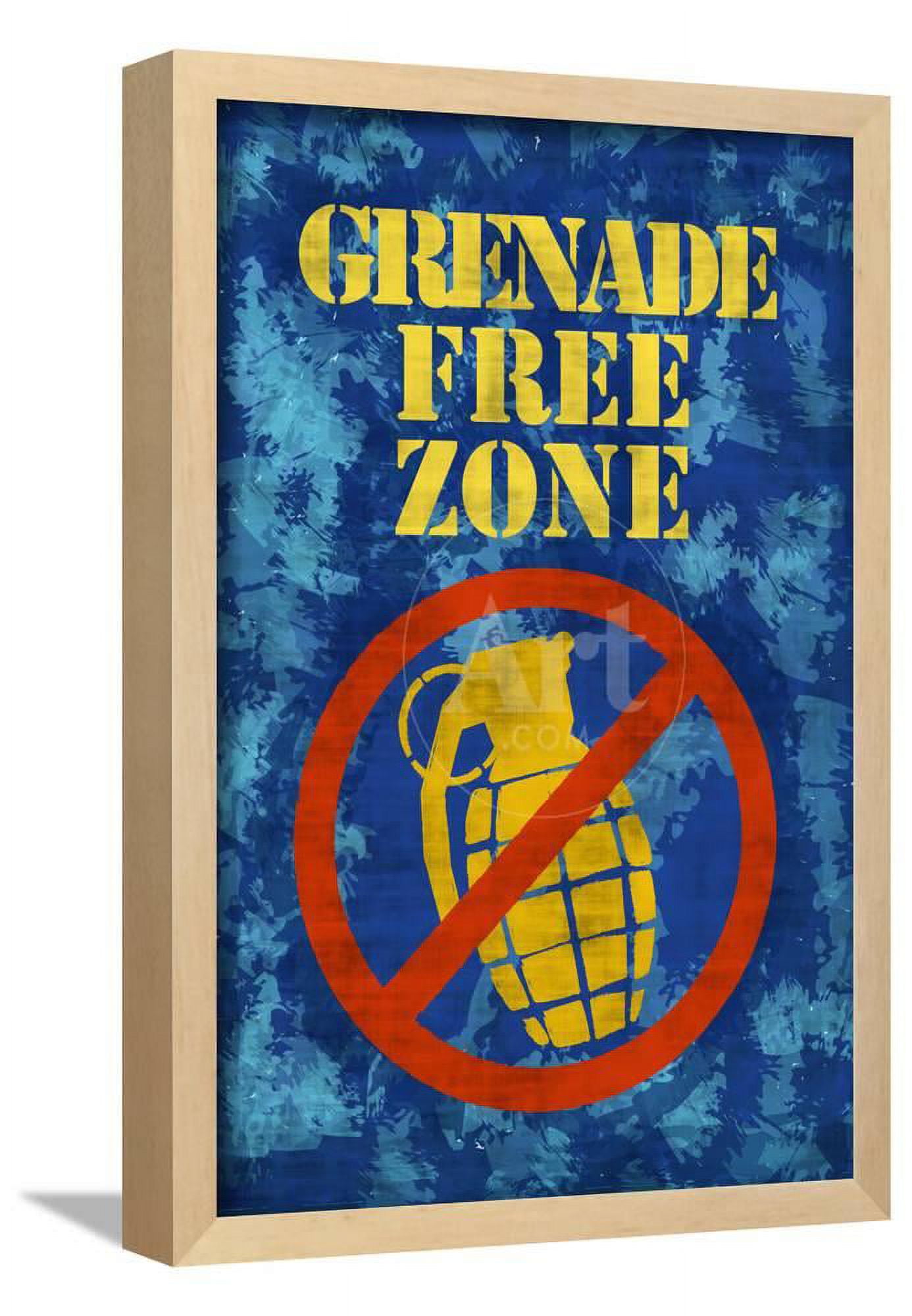 Jersey Shore Grenade Free Zone Blue TV Poster Print, Framed Art Print ...