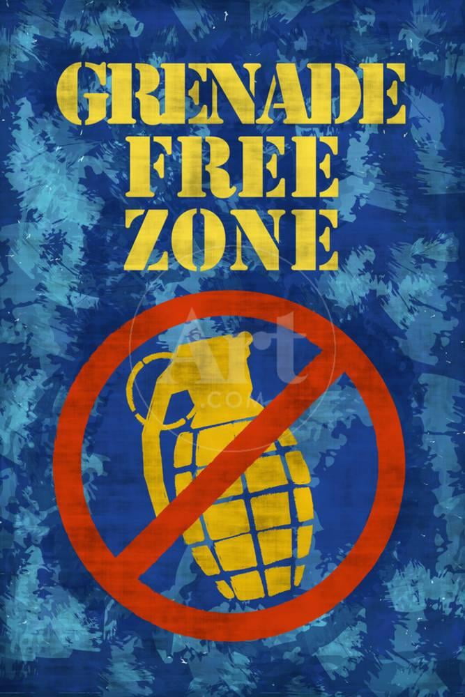 Jersey Shore Grenade Free Zone Blue TV Poster Print, Unframed Poster ...