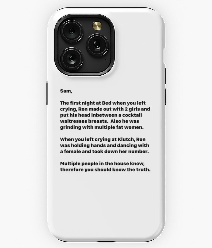 Jersey Shore Letter to Sam Anonymous G7154 Phone Case for iPhone17 16 ...