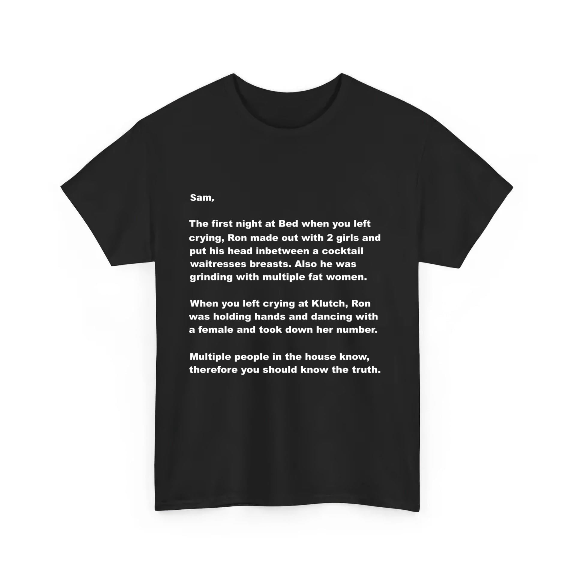 Jersey Shore Letter to Sam Anonymous S to 5XL Made in the USA T-Shirt ...