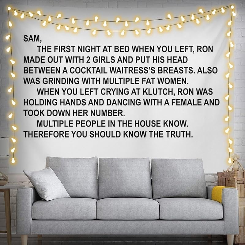 Jersey Shore Tapestry Funny Tapestries Wall Hanging Jersey Shore Letter ...